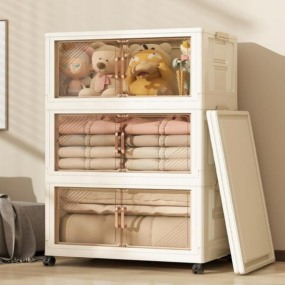 Storage Bins with Lids, 92Qt Extra Large Collapsible Storage Bin with ...