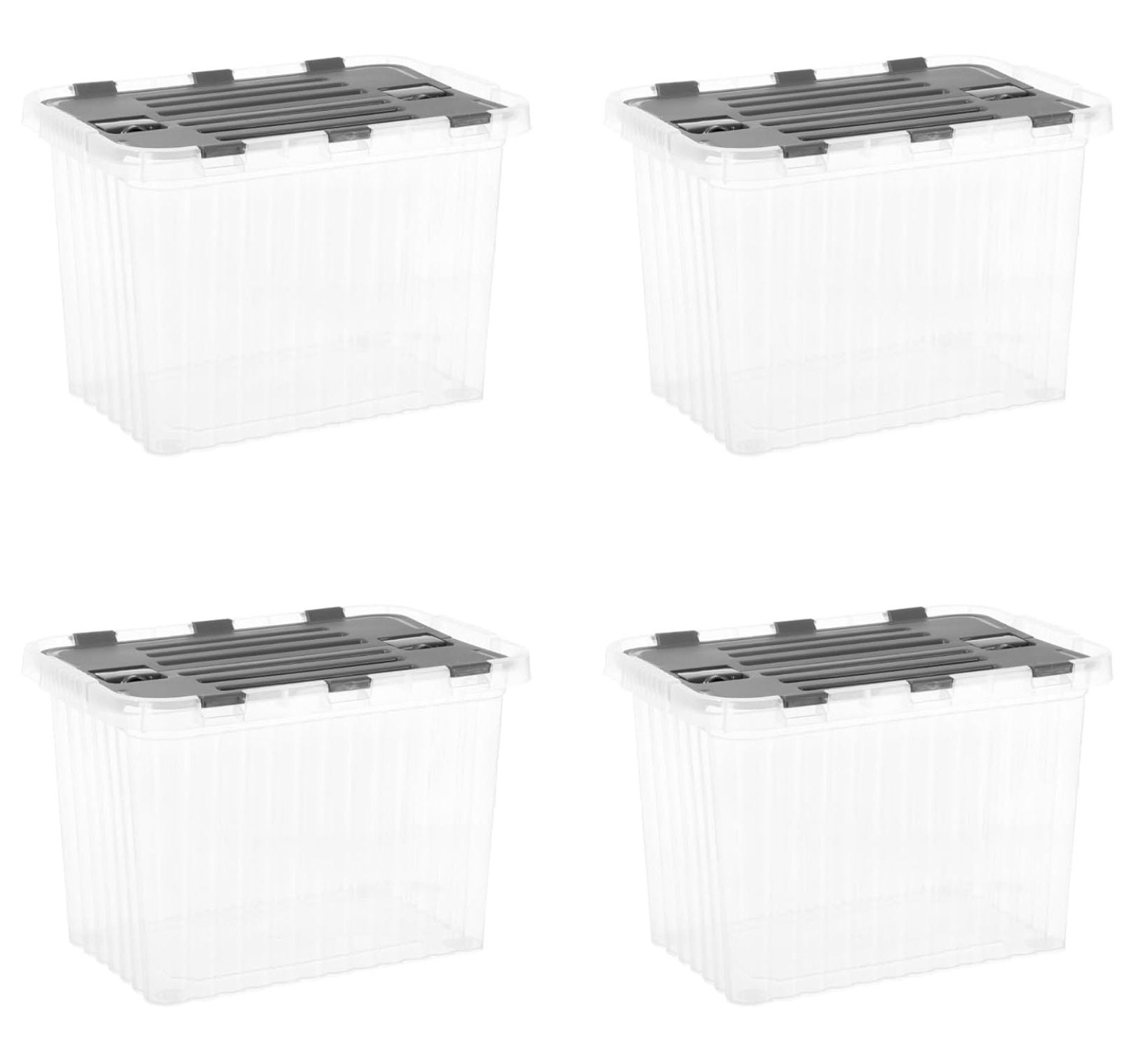 Storage Bins with Lids, Clear Plastic Containers for Organizing ...