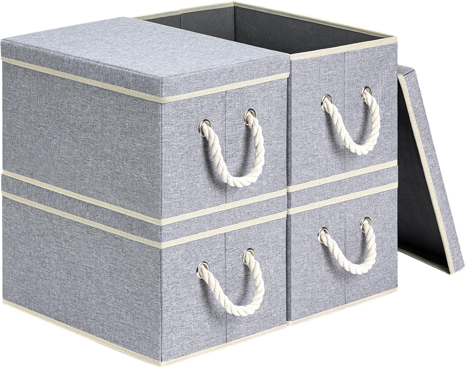 Storage Bins with Lids - Closet Organizers and Storage, Collapsible ...