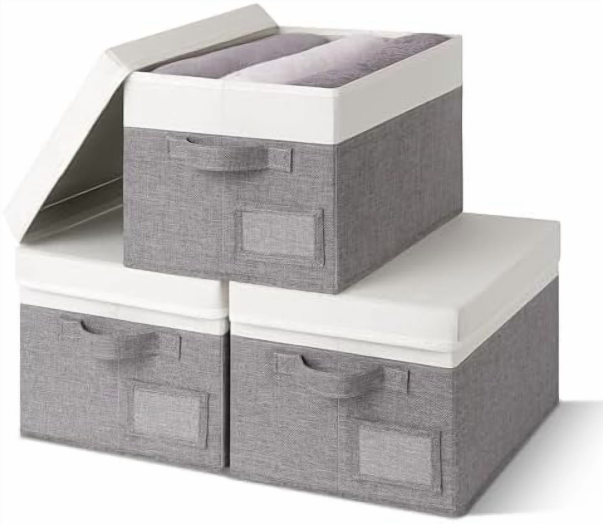 Storage Bins with Lids, Collapsibe Clothes Organizers and Storage ...
