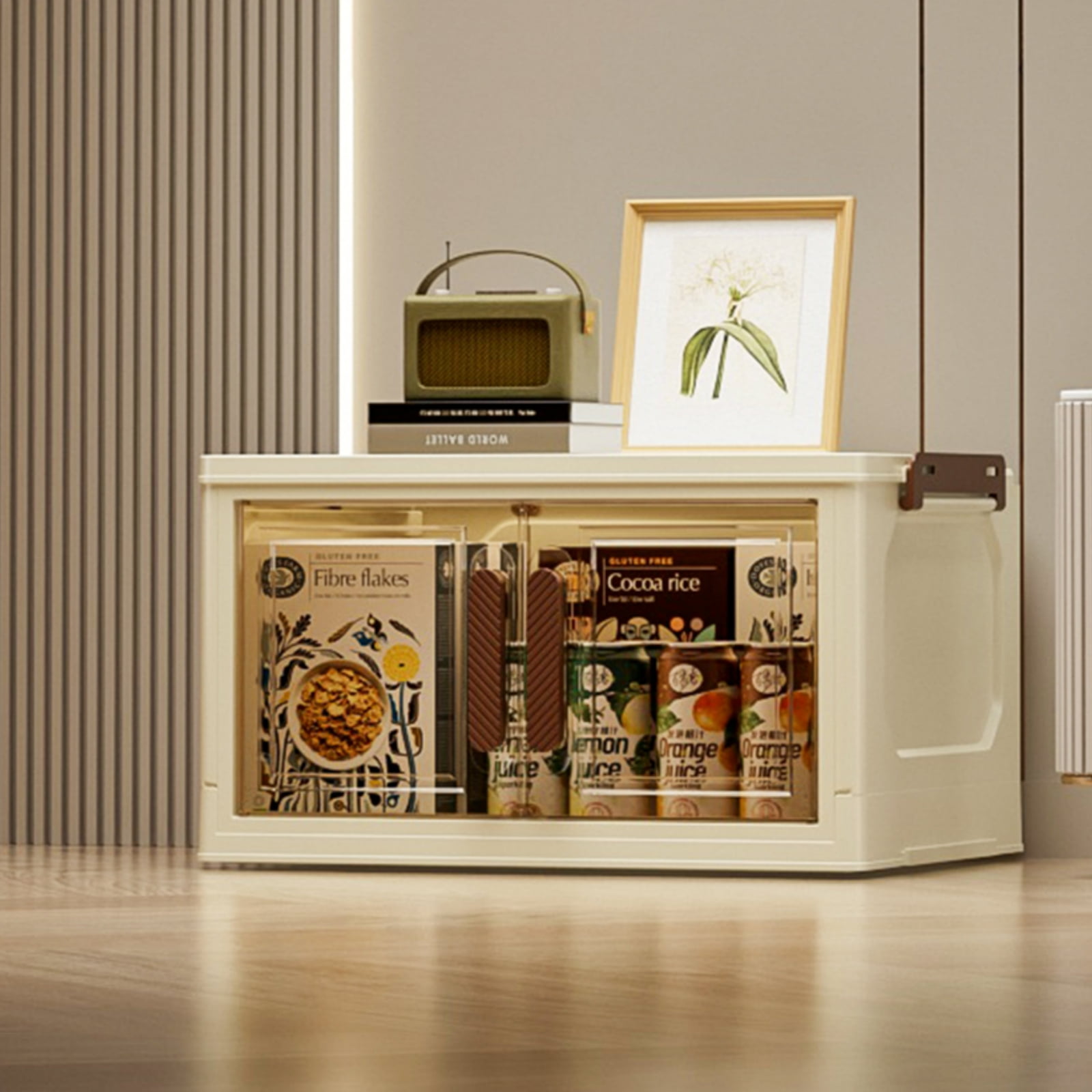 Storage Bins with Lids, Collapsible Storage Bins with Wheels, Plastic ...