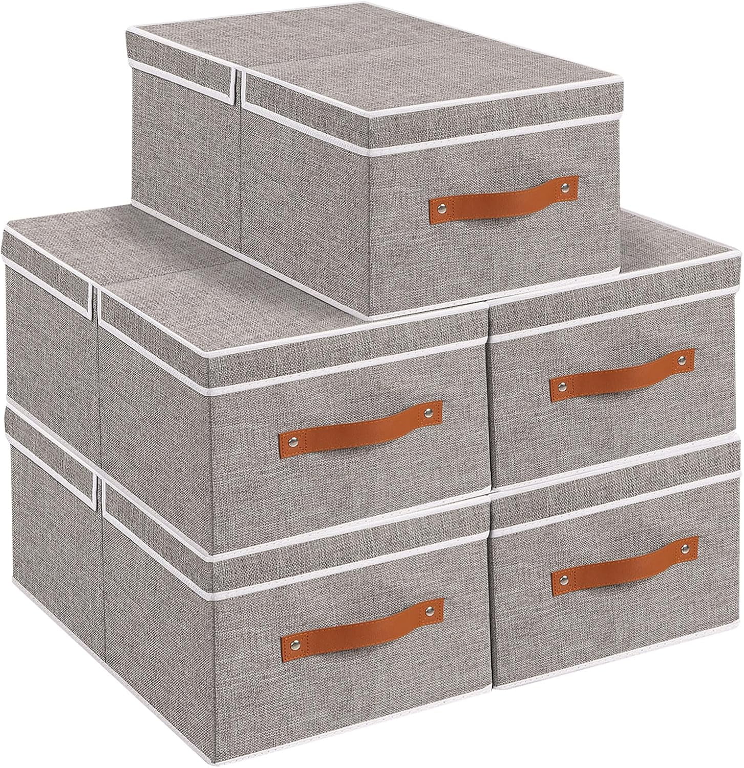 Storage Bins with Lids, Fabric Storage Boxes, Storage Organizer ...