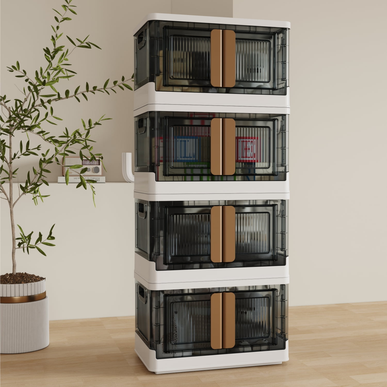 Storage Bins with Lids - Stackable Storage Bins Containers for ...