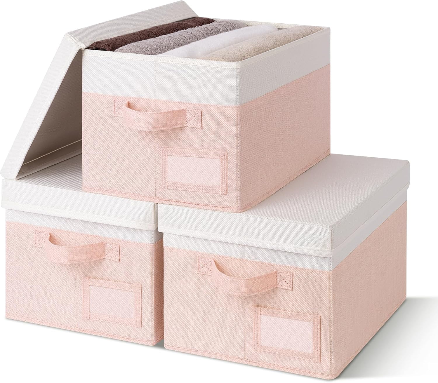 Storage Bins with Lids, Storage Boxes for Organization, Stackable ...