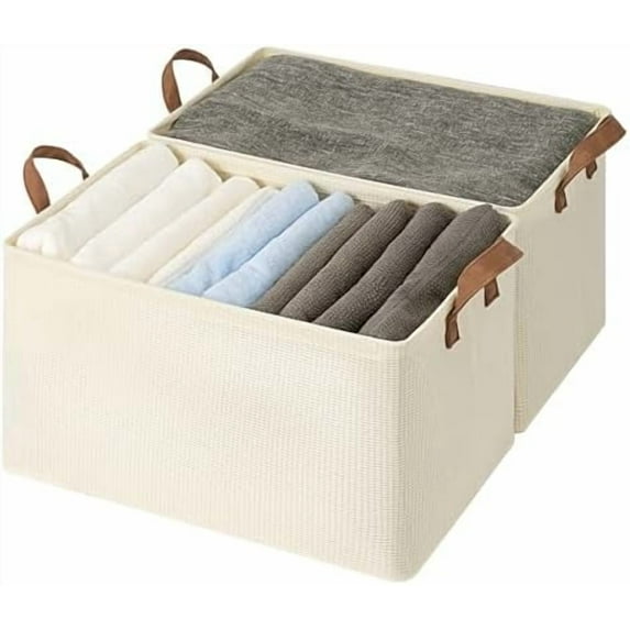 Storage Bins, Shelves Baskets for Organizing, 45L Extra Large Fabric ...