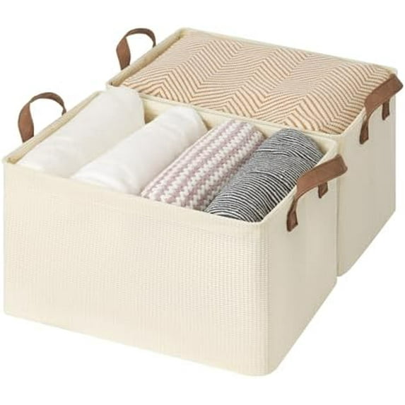 Storage Bins, Shelves Baskets for Organizing, Large Fabric Closet ...