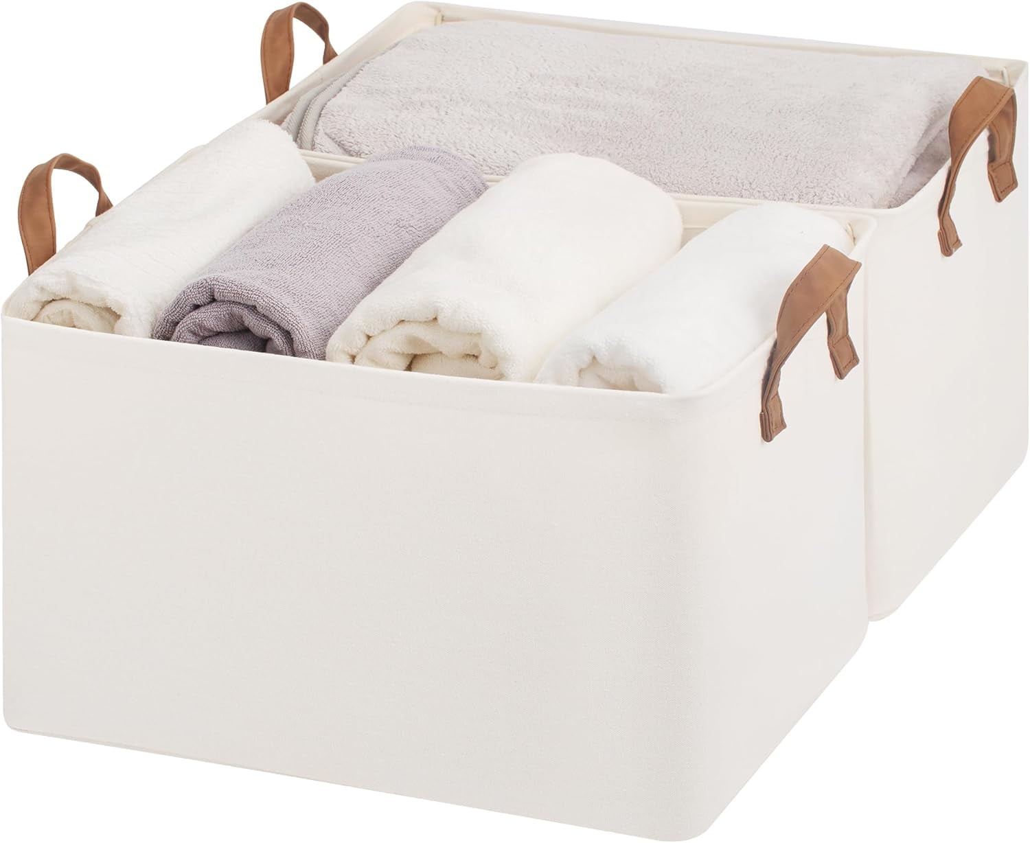 Storage Bins, Shelves Baskets for Organizing, Large Fabric Closet ...