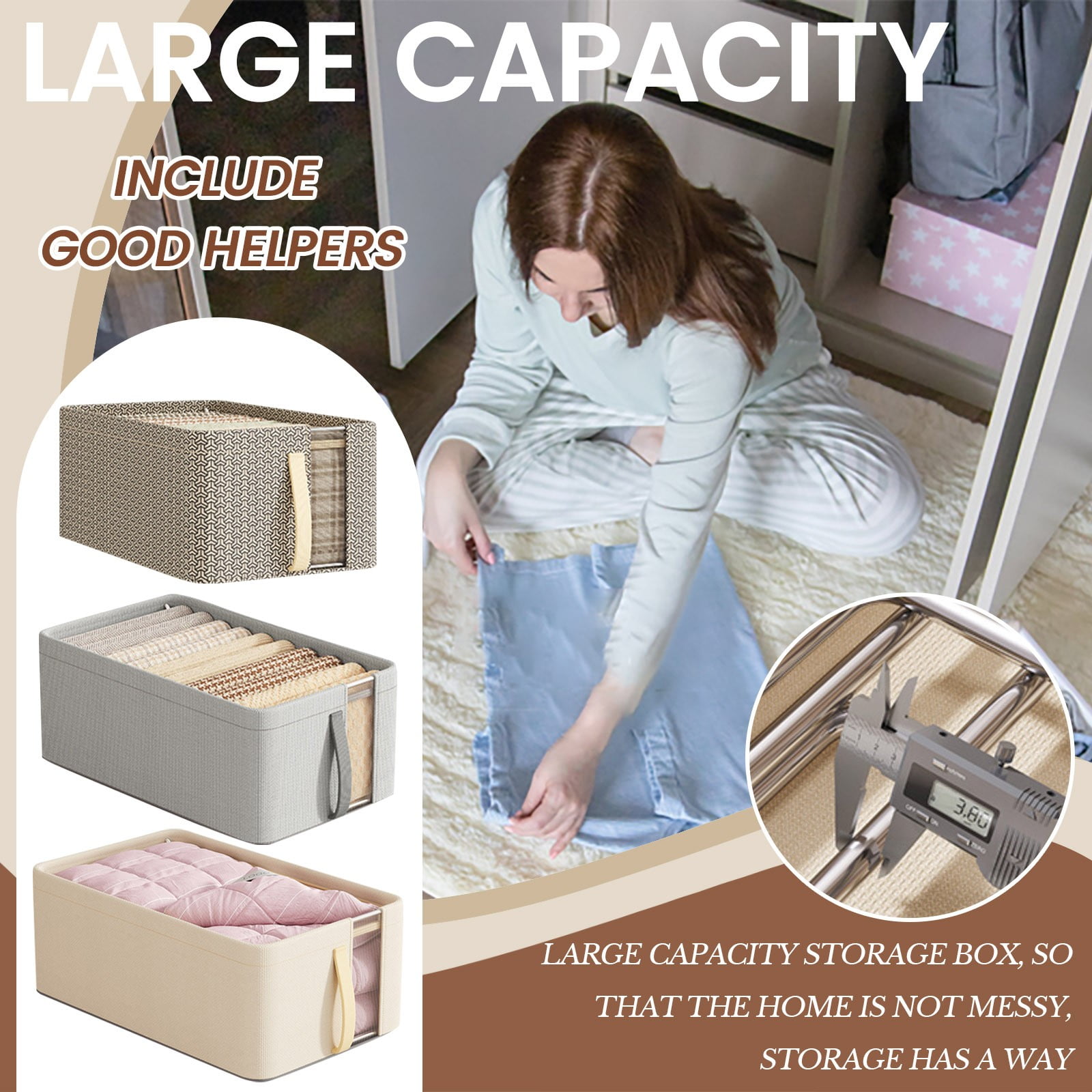 Storage Bins, Storage Containers for Organizing Clothing, Jeans, Toys ...