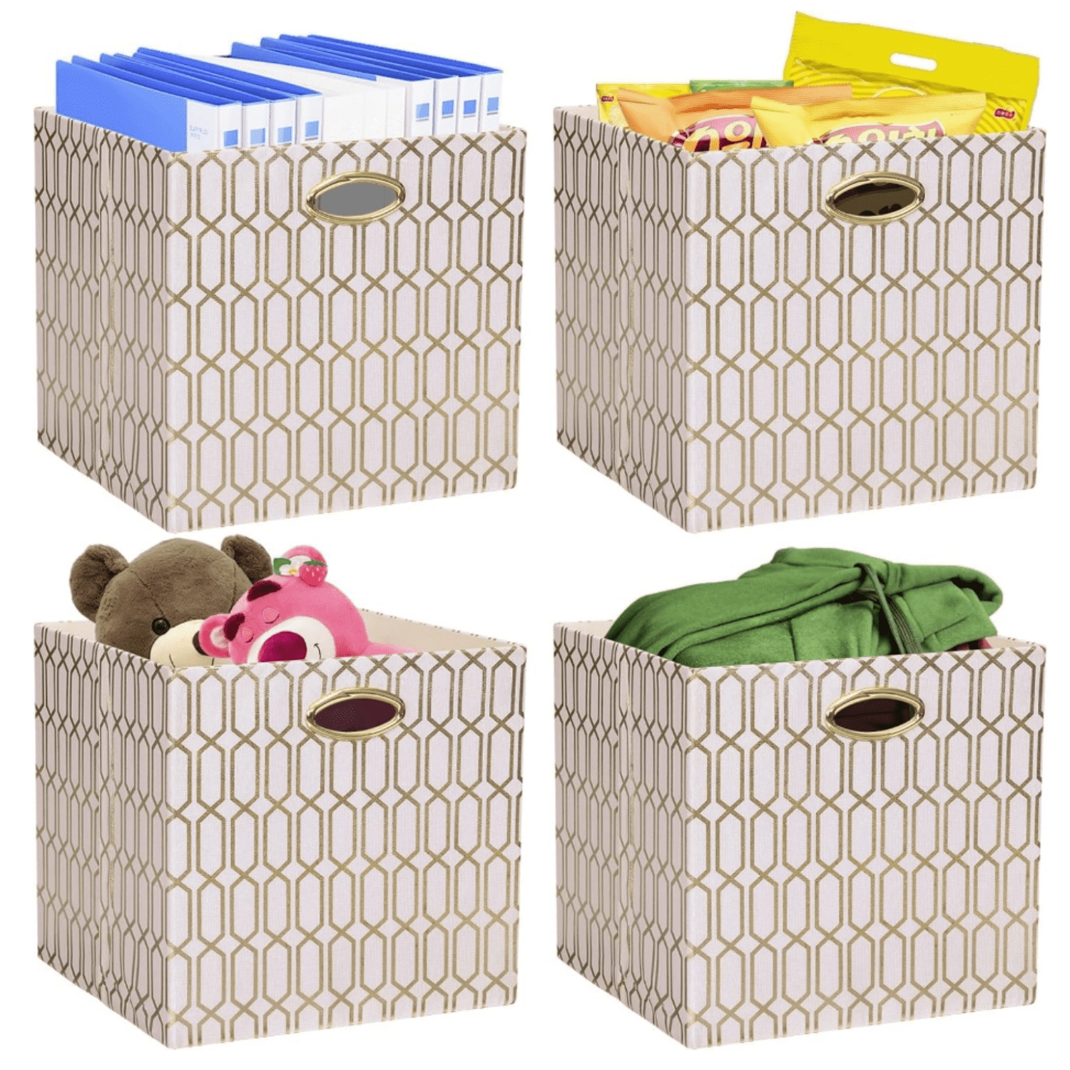 Storage Bins, Storage Cubes,13×13 Fabric Drawers Organizer Basket Boxes ...