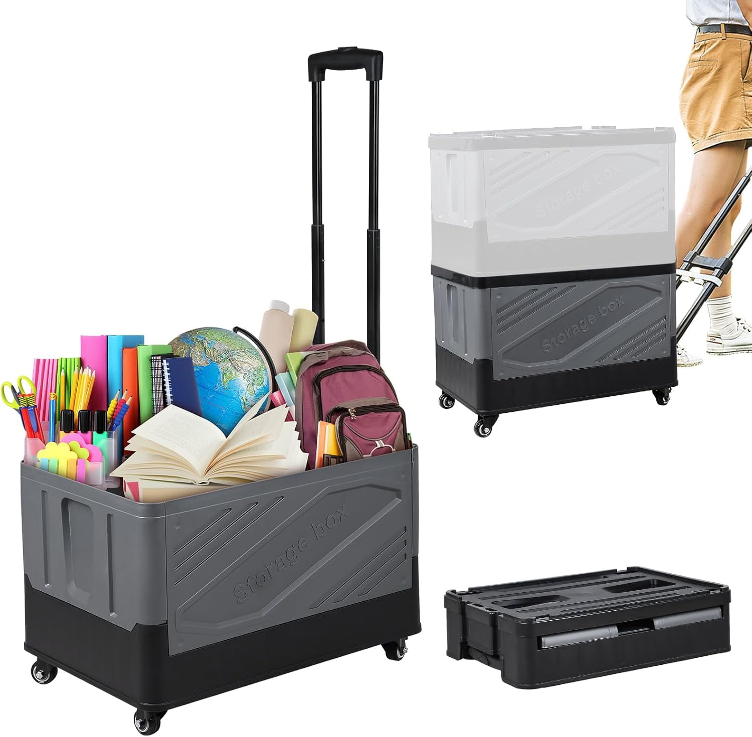 Storage Bins with Wheels - Rolling Carts with Wheels for Closet ...