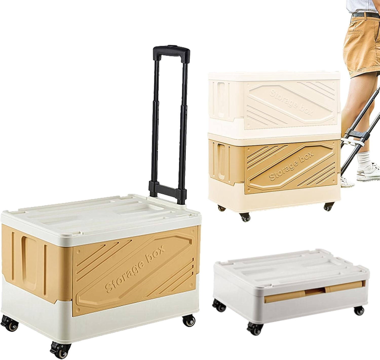 Storage Bins With Wheels - Rolling Cart for Closet Organizers and ...