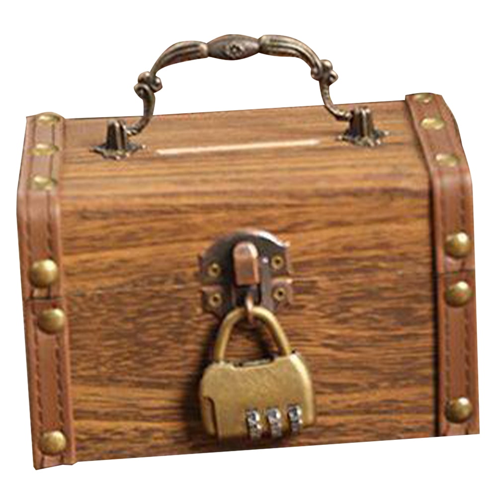 MERRYHAPY Decorative Pirate Treasure Chest Wooden Storage Box for ...