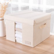 HOUSEHOLD ESSENTIALS Collapsible Linen Storage Boxes, 2pk, Carnation ...