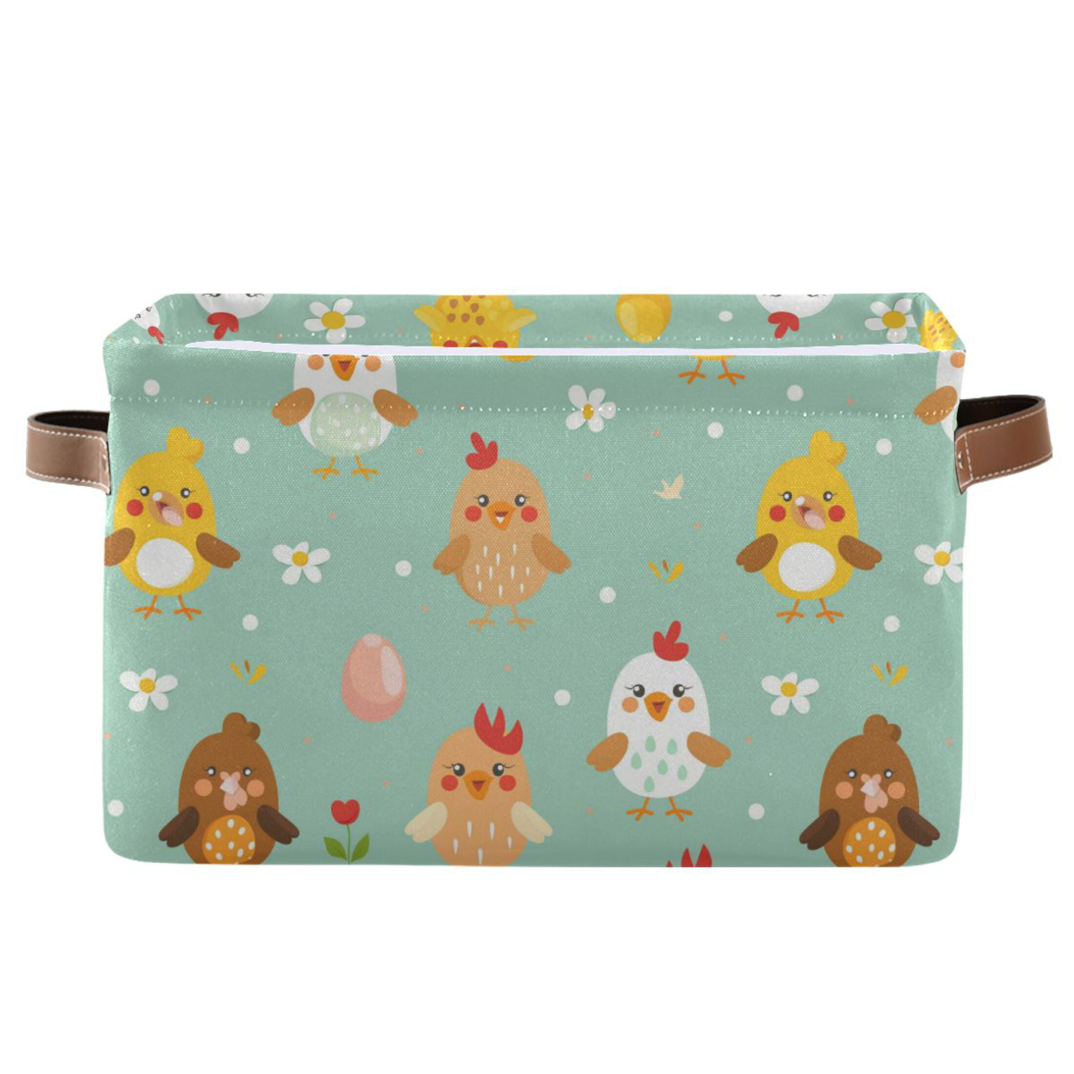 Storage Bins with Handle Fabric Organizer Basket Foldable Box 1 Pack ...