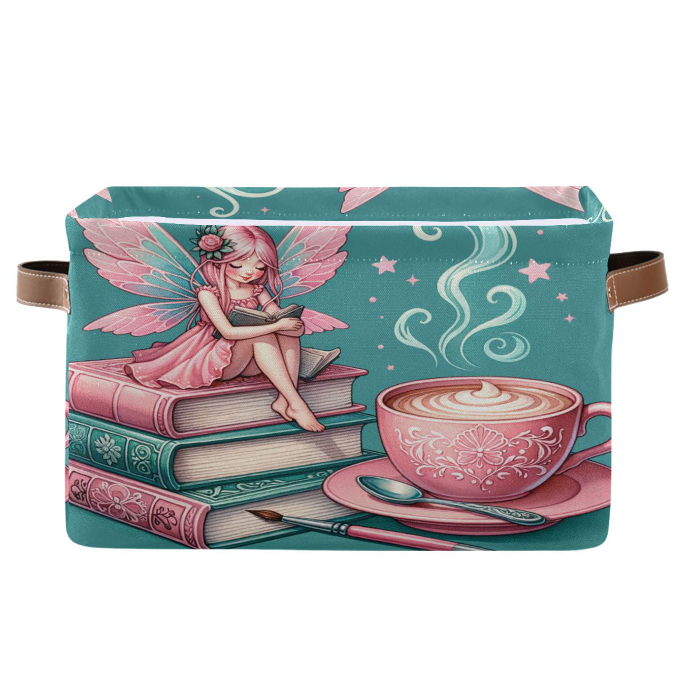 Storage Bins with Handle Fabric Organizer Basket Foldable Box 1 Pack ...