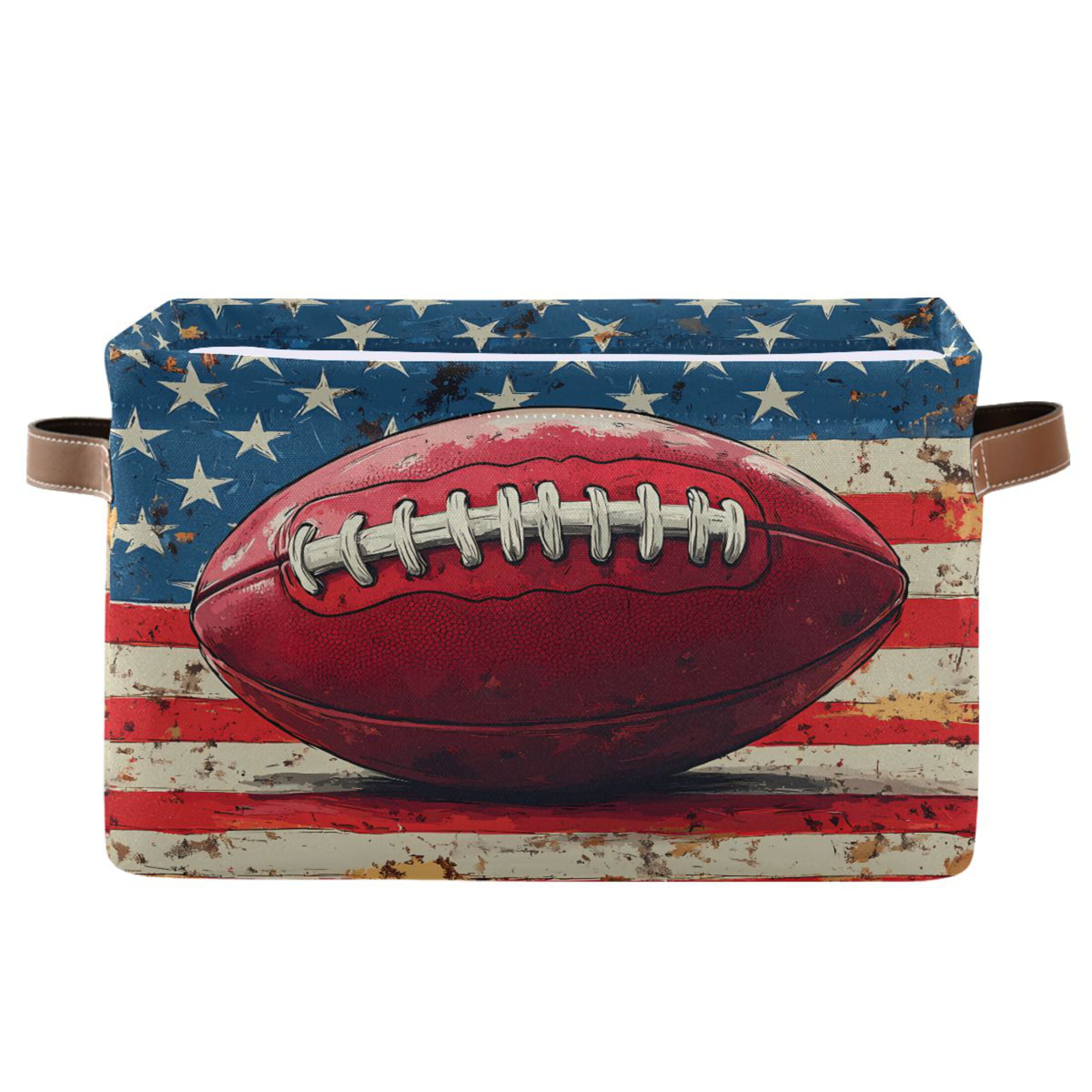 Storage Bins with Handle Fabric Organizer Basket Foldable Box 1 Pack ...