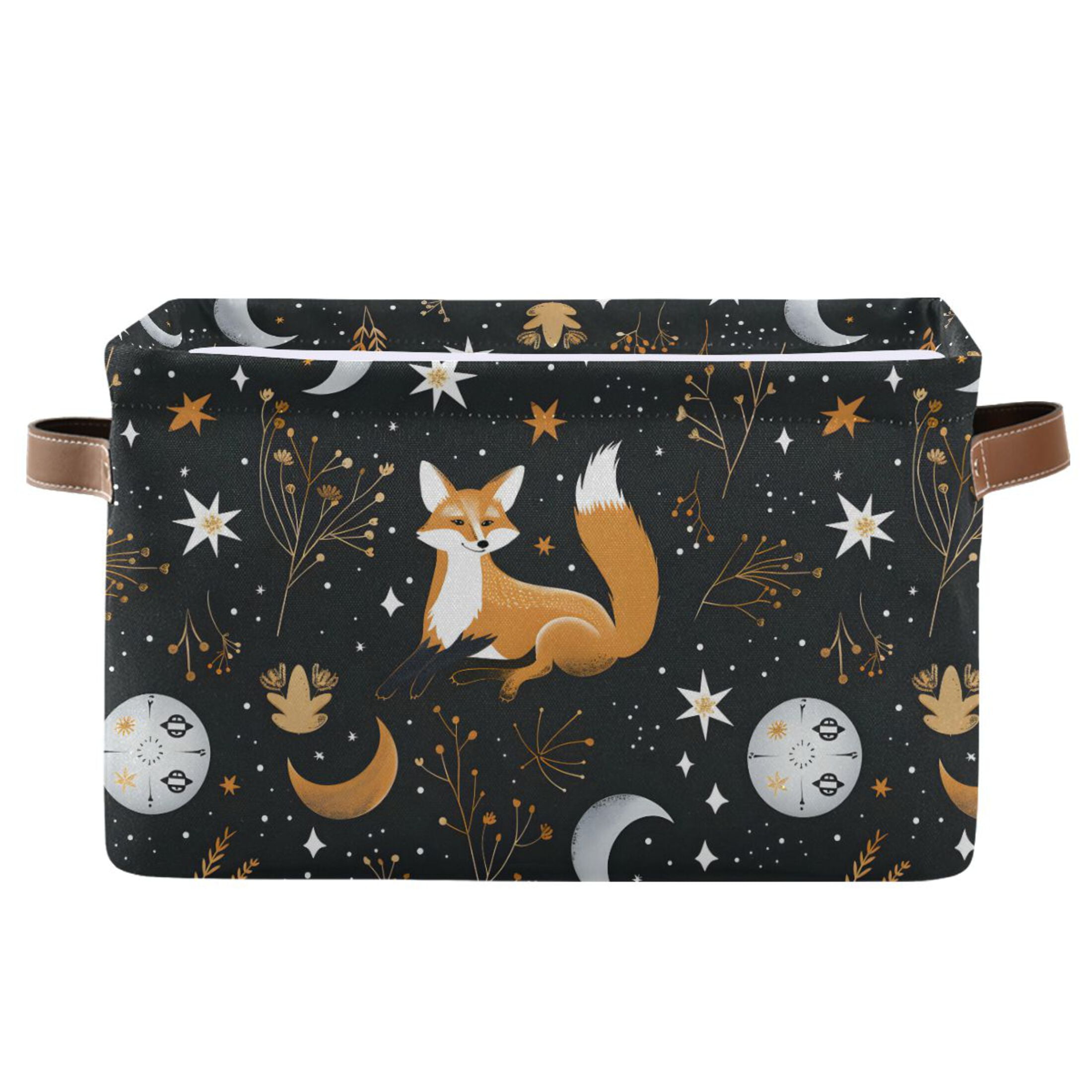 Storage Bins with Handle Fabric Organizer Basket Foldable Box 1 Pack ...