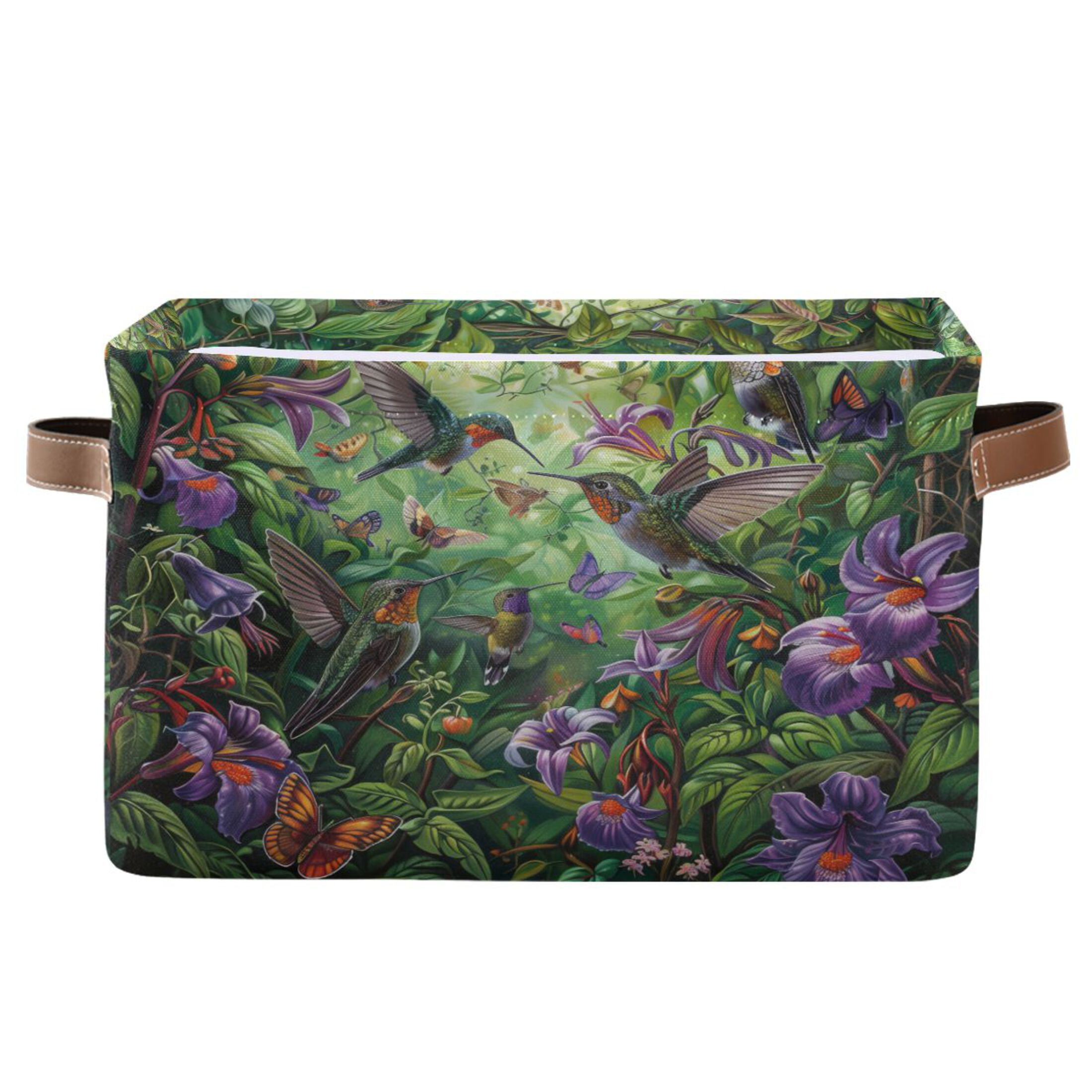 Storage Bins with Handle Fabric Organizer Basket Foldable Box 1 Pack ...
