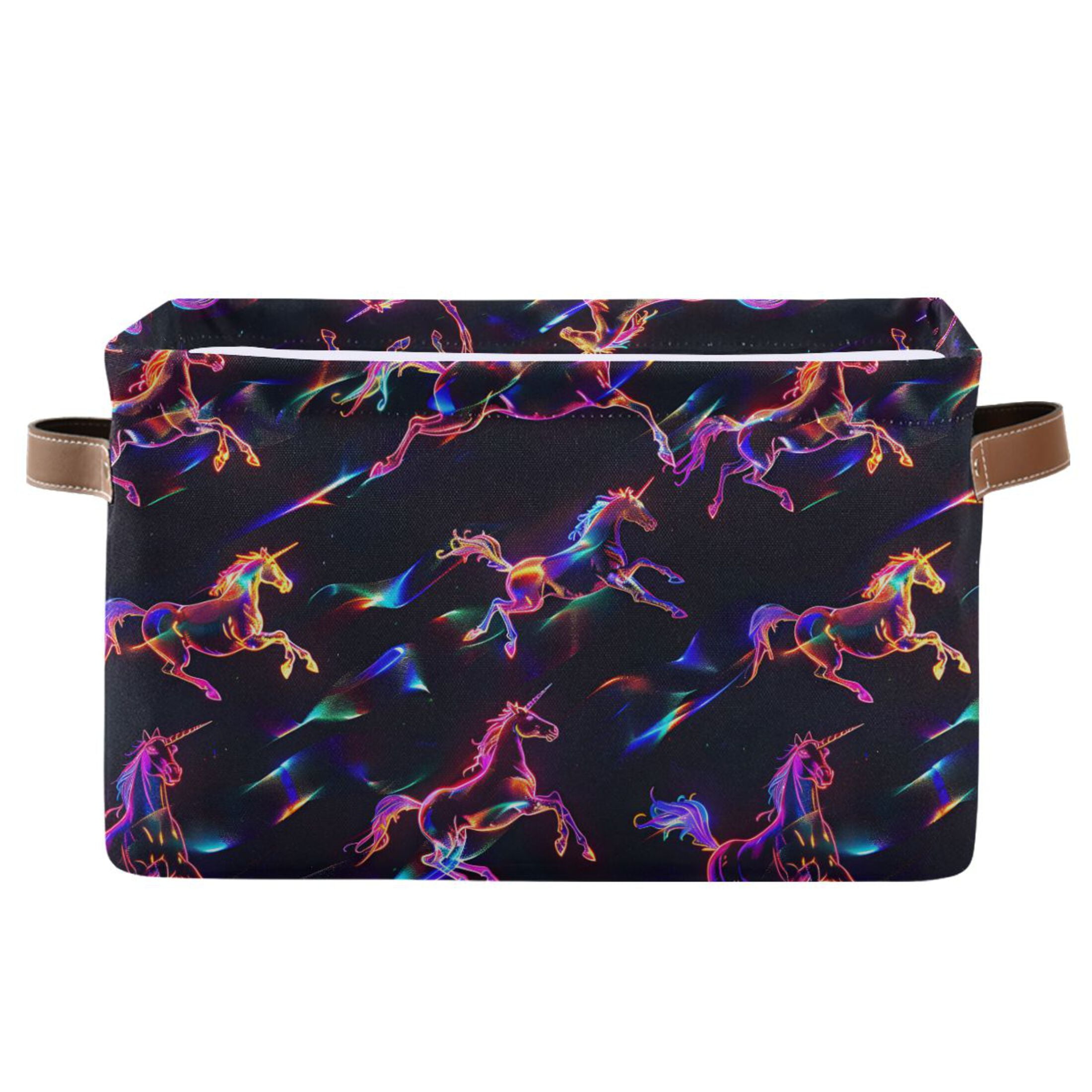 Storage Bins with Handle Fabric Organizer Basket Foldable Box 1 Pack ...