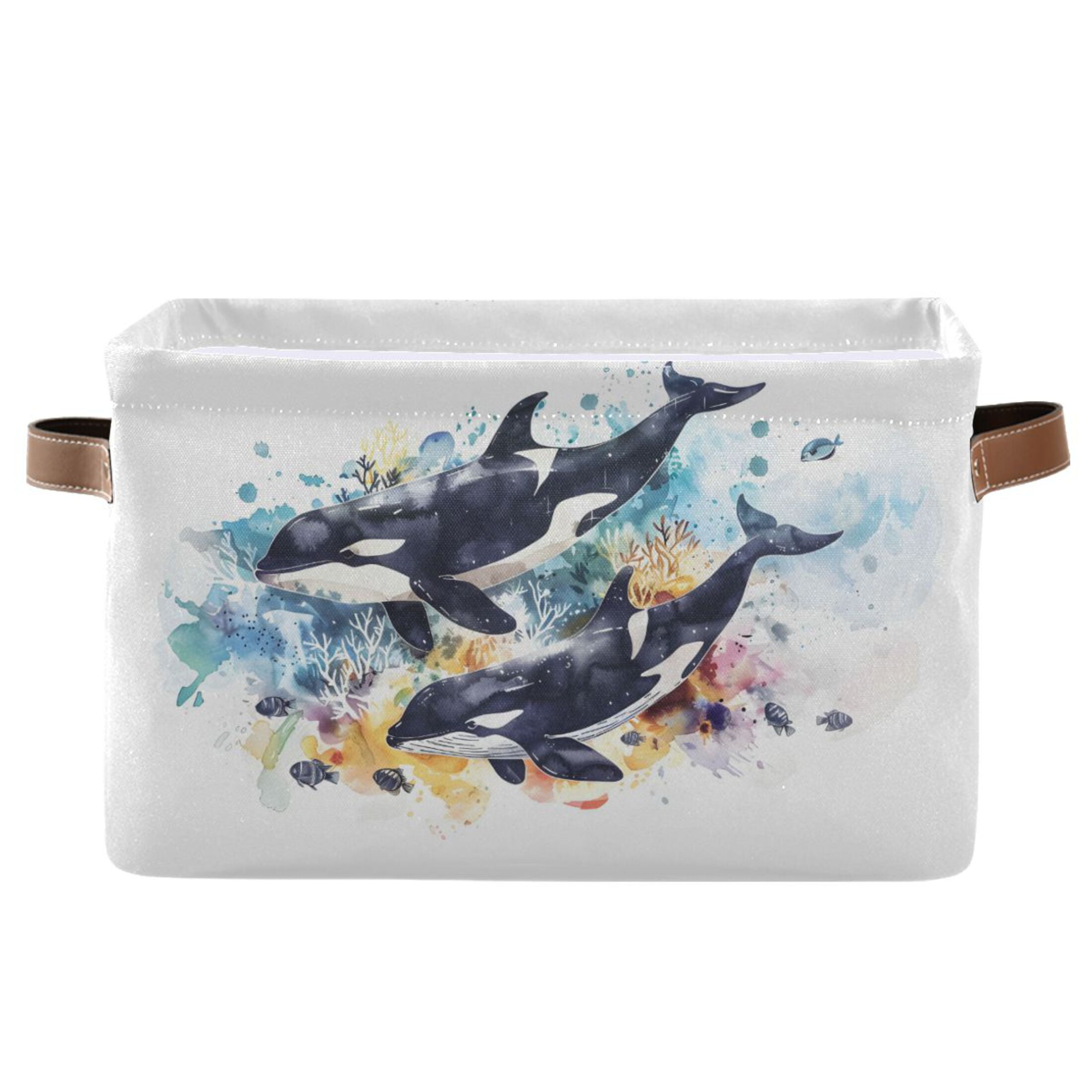 Storage Bins with Handle Fabric Organizer Basket Foldable Box 1 Pack ...