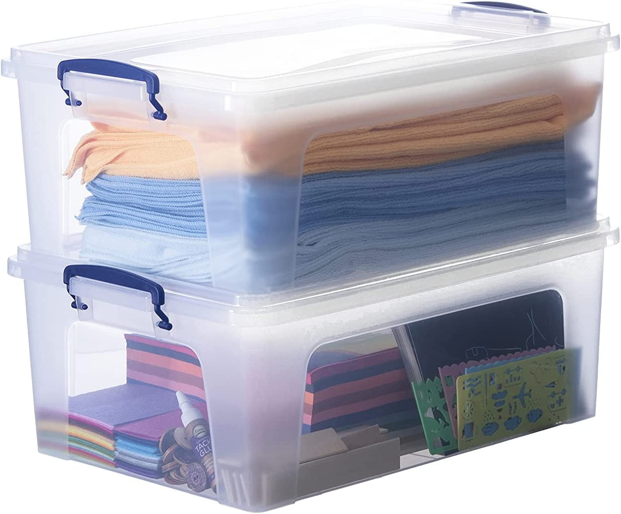 Storage Bins with Lids, Clear Plastic Containers for Organizing ...