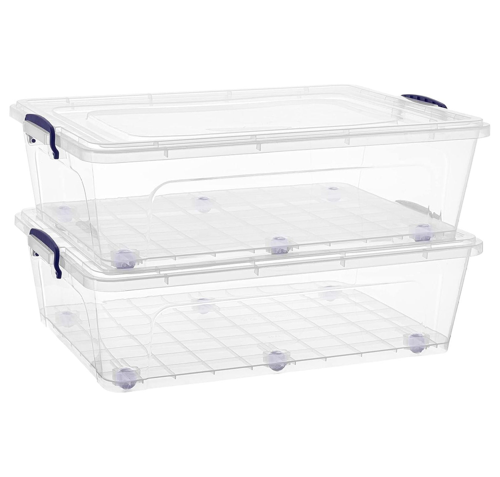 Storage Bins with Lids, Clear Plastic Containers for Organizing ...