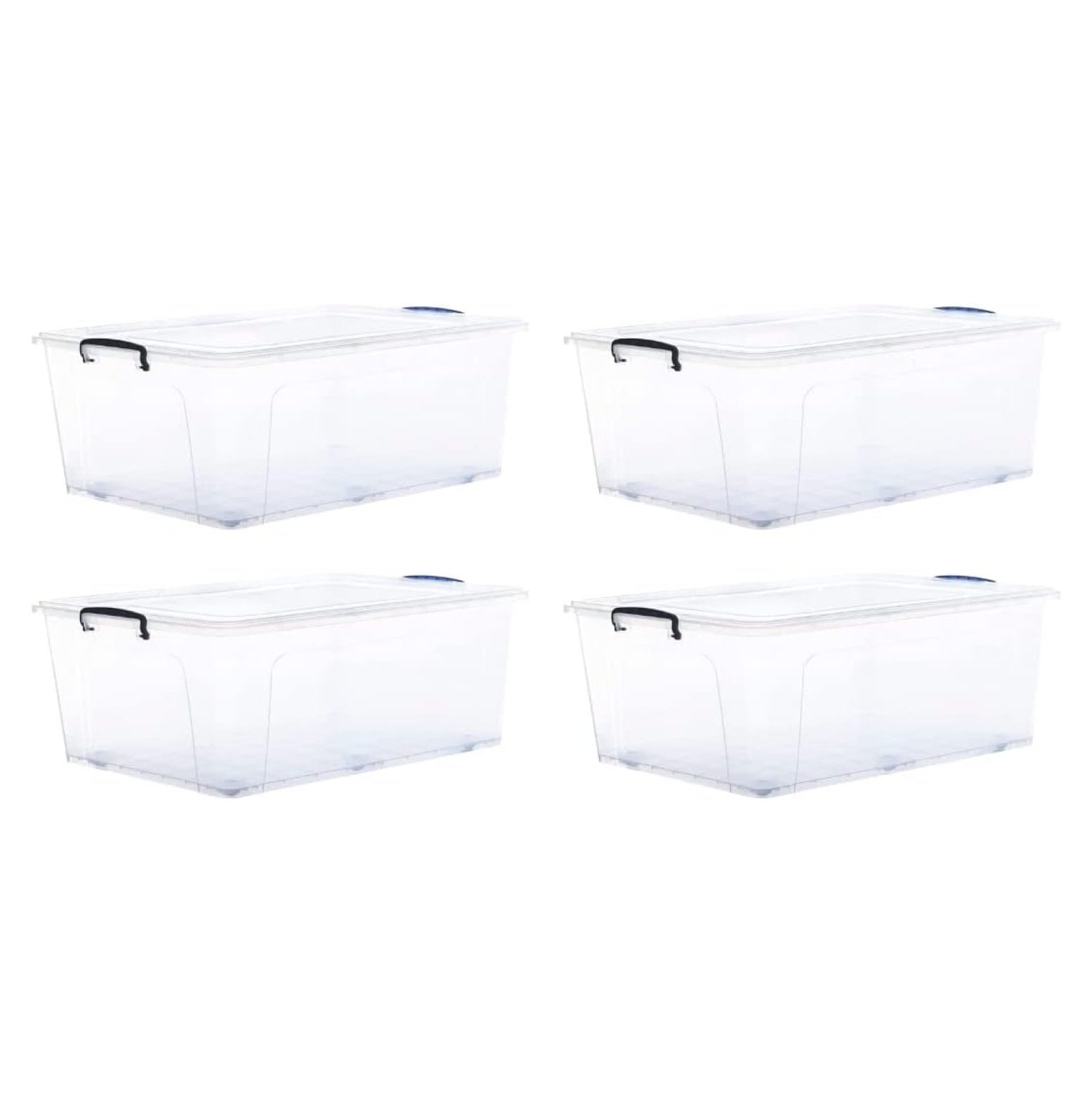 Storage Bins with Lids, Clear Plastic Containers for Organizing ...