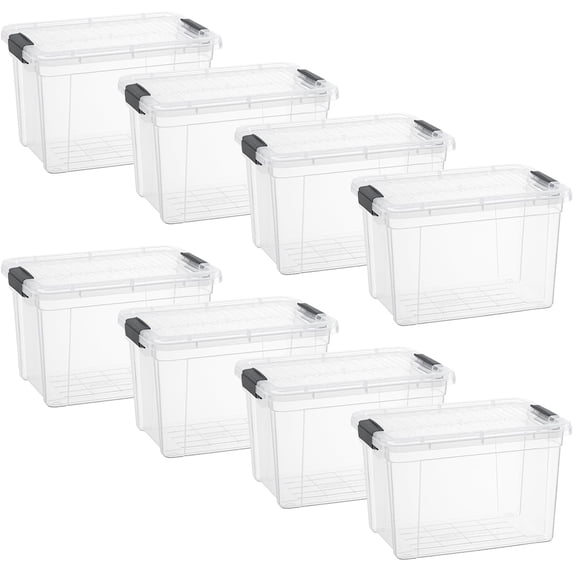 Storage Bins with Lids Clear Plastic Containers for Organizing ...