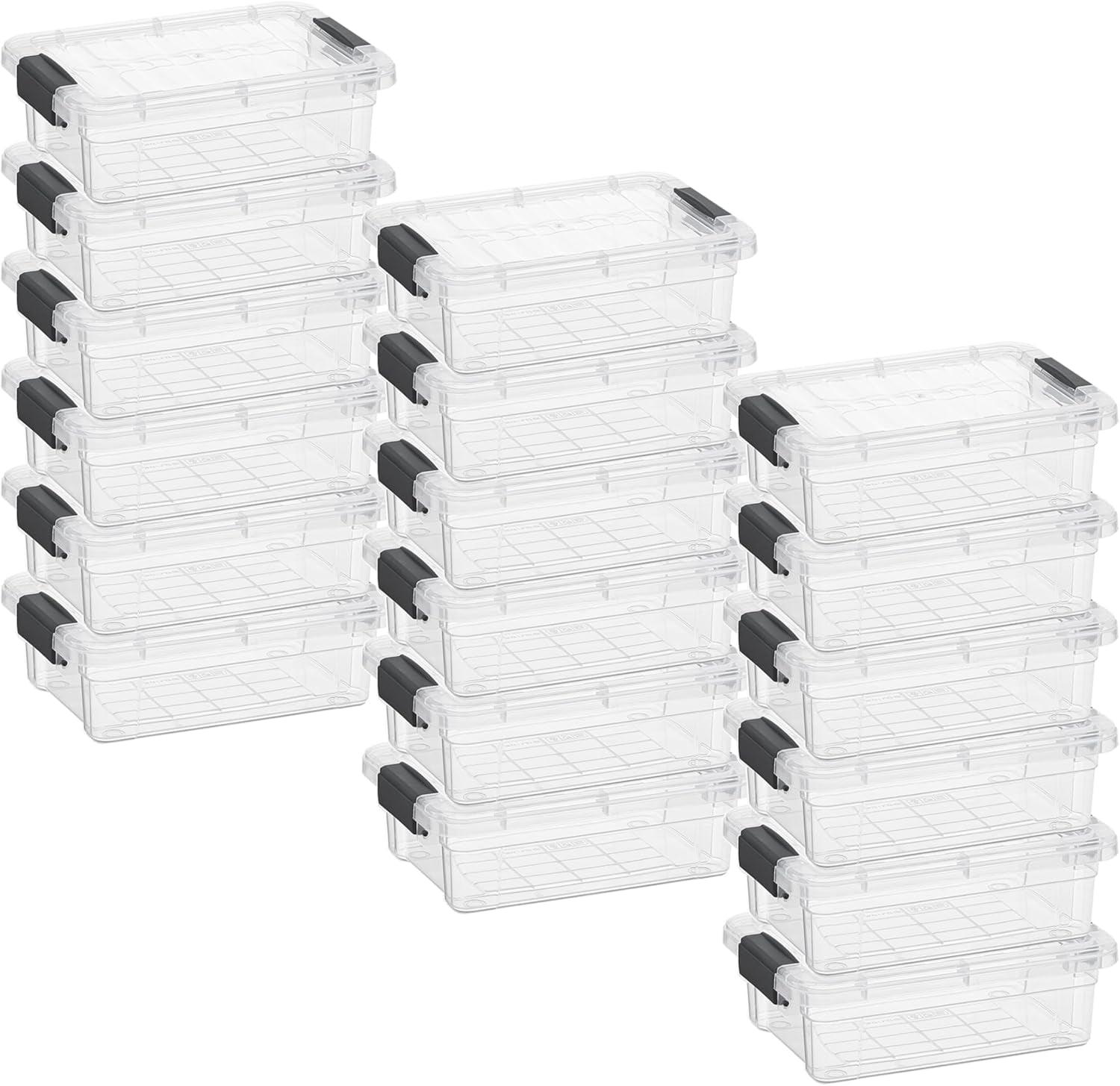 Storage Bins with Lids Clear Plastic Containers for Organizing ...