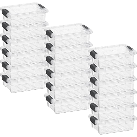 Storage Bins with Lids Clear Plastic Containers for Organizing ...