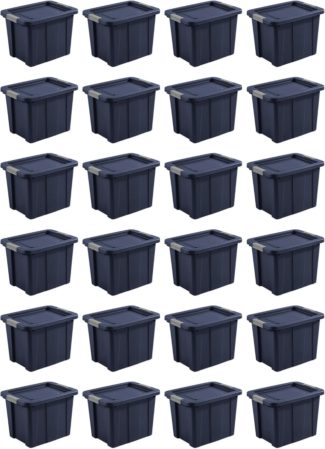 Storage Bins with Lids, Heavy Duty Totes, Tuff1, 18 Gallon, Dark Indigo ...