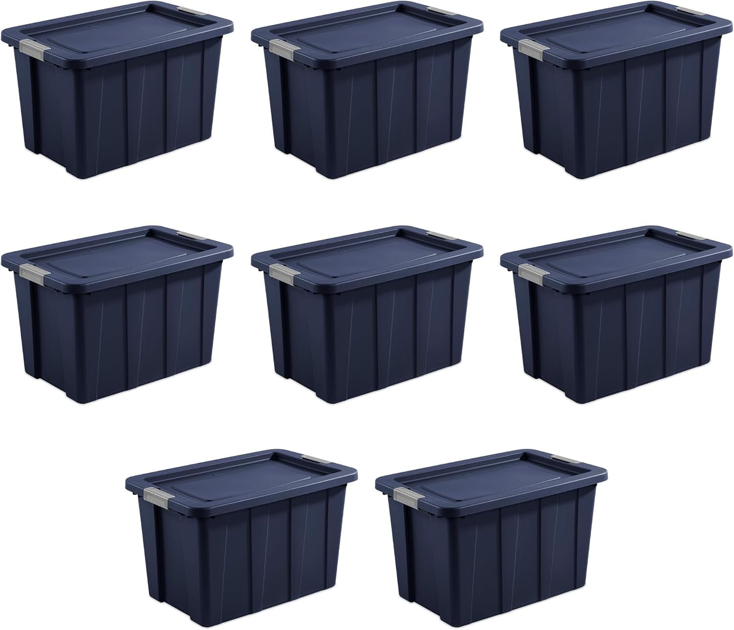 Storage Bins with Lids, Heavy Duty Totes, Tuff1, 30 Gallon, Dark Indigo ...