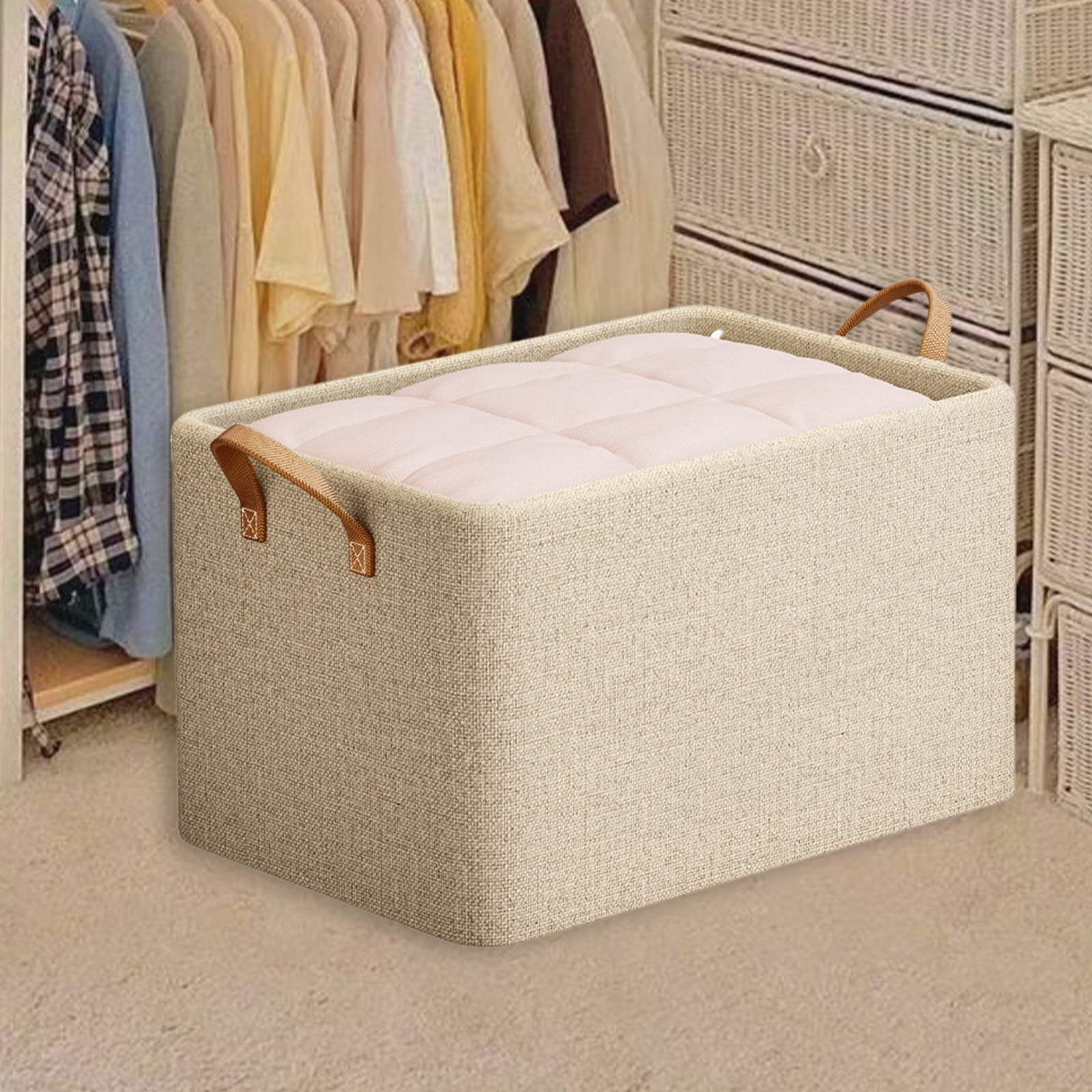 Storage Bins with Lids, Hwkond Foldable Closet Organizer Bedroom ...