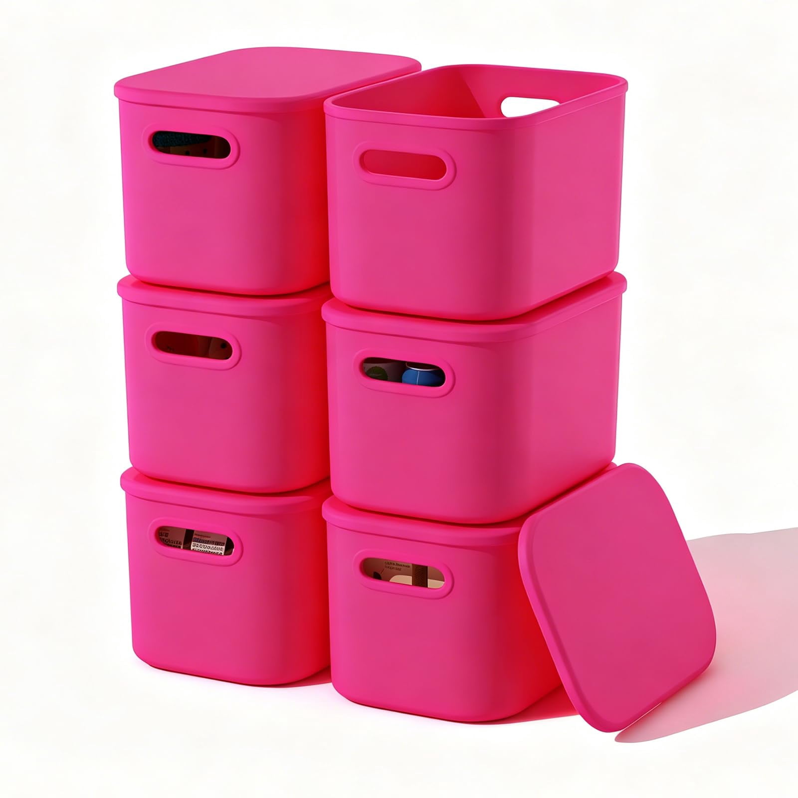 Storage Bins with Lids Stackable Storage Container for Organizing ...