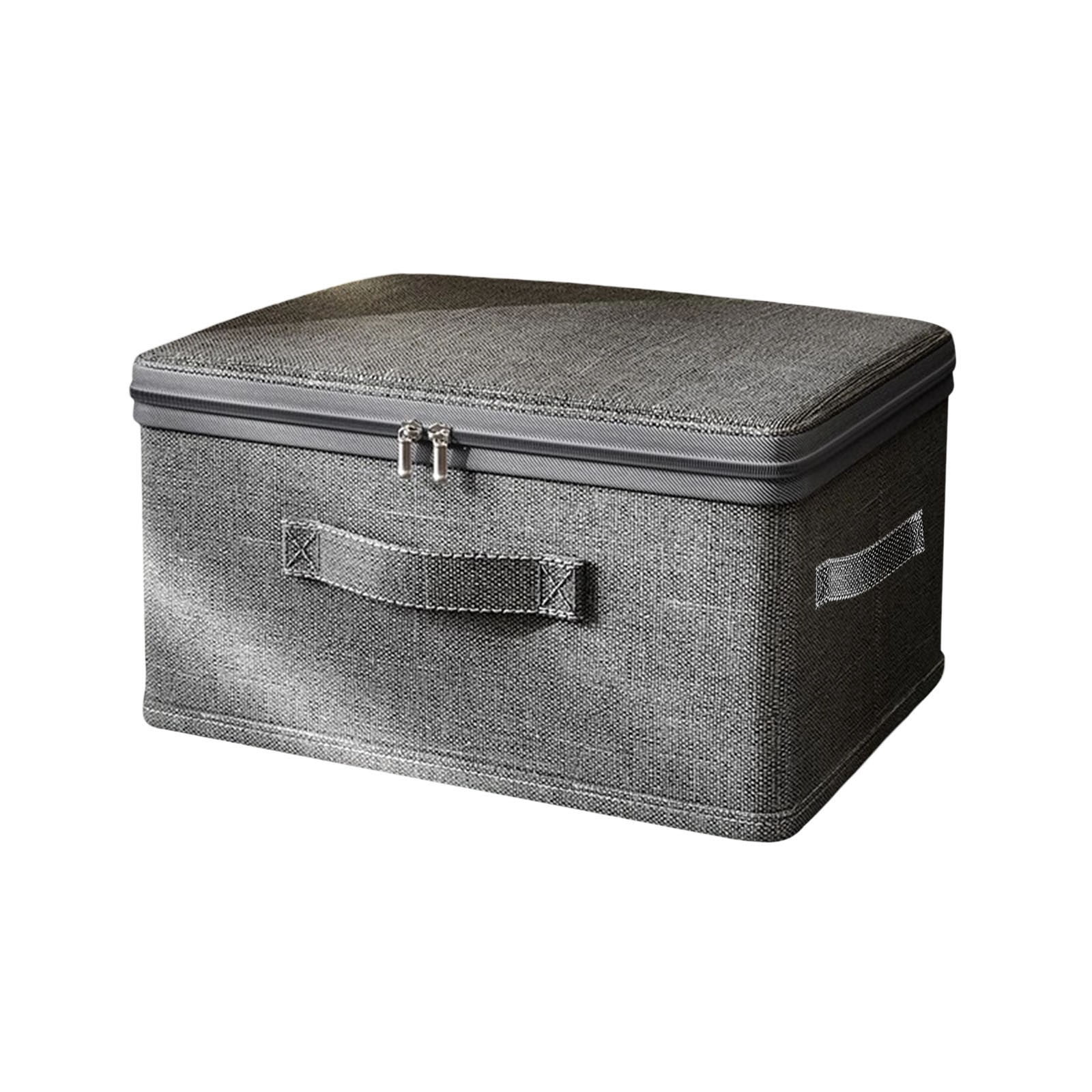 Storage Bins with Zipper Lids,Lidded Fabric Storage Boxes Baskets Cubes ...