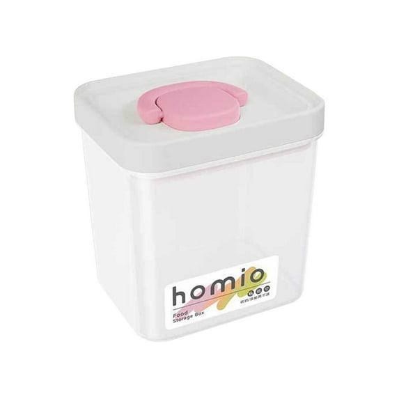 Storage Box 1-Piece Airtight Food Storage Containers Set Pink Plastic ...
