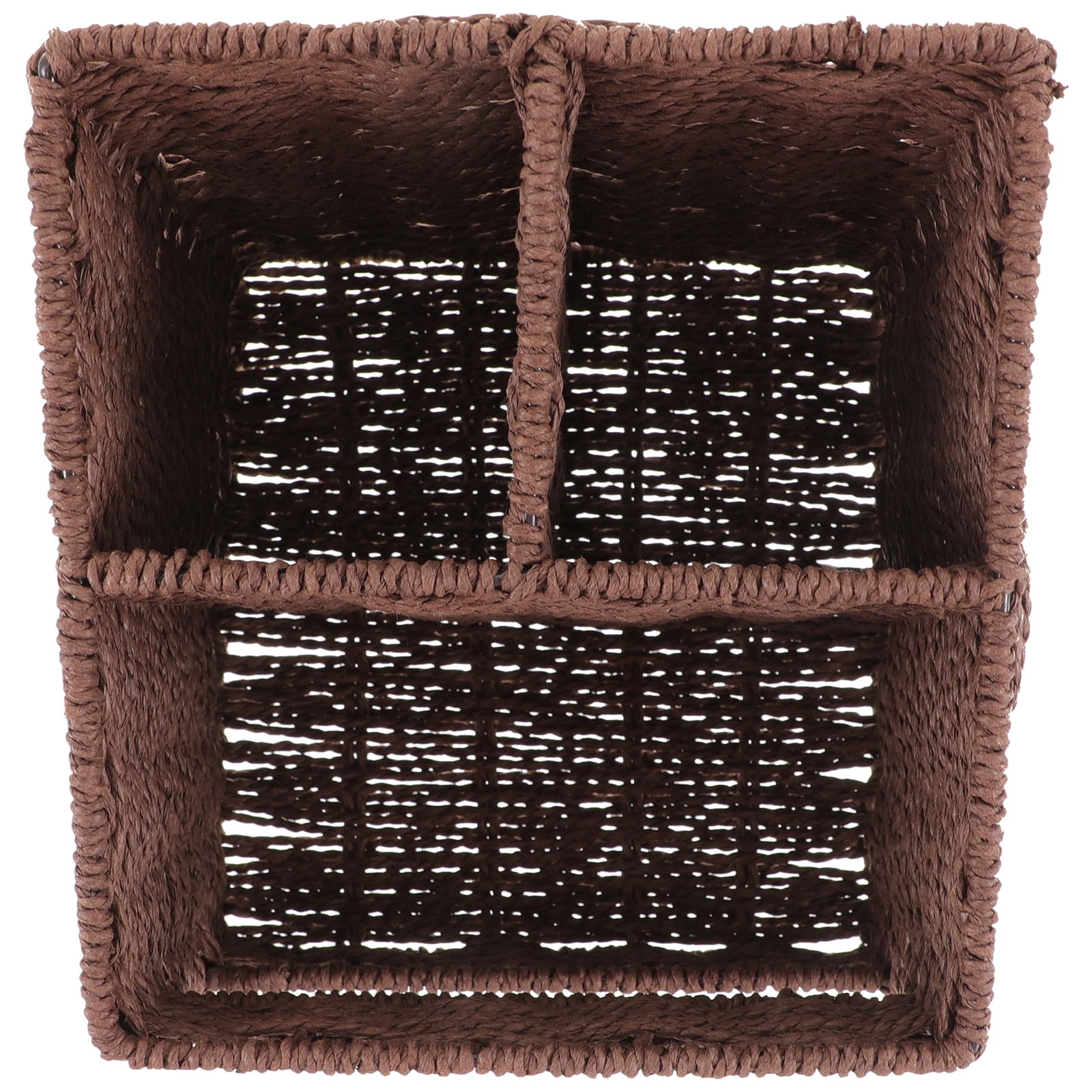 FONDOTIN Woven Coffee Sundries Container Organizer for Desktop Storage ...