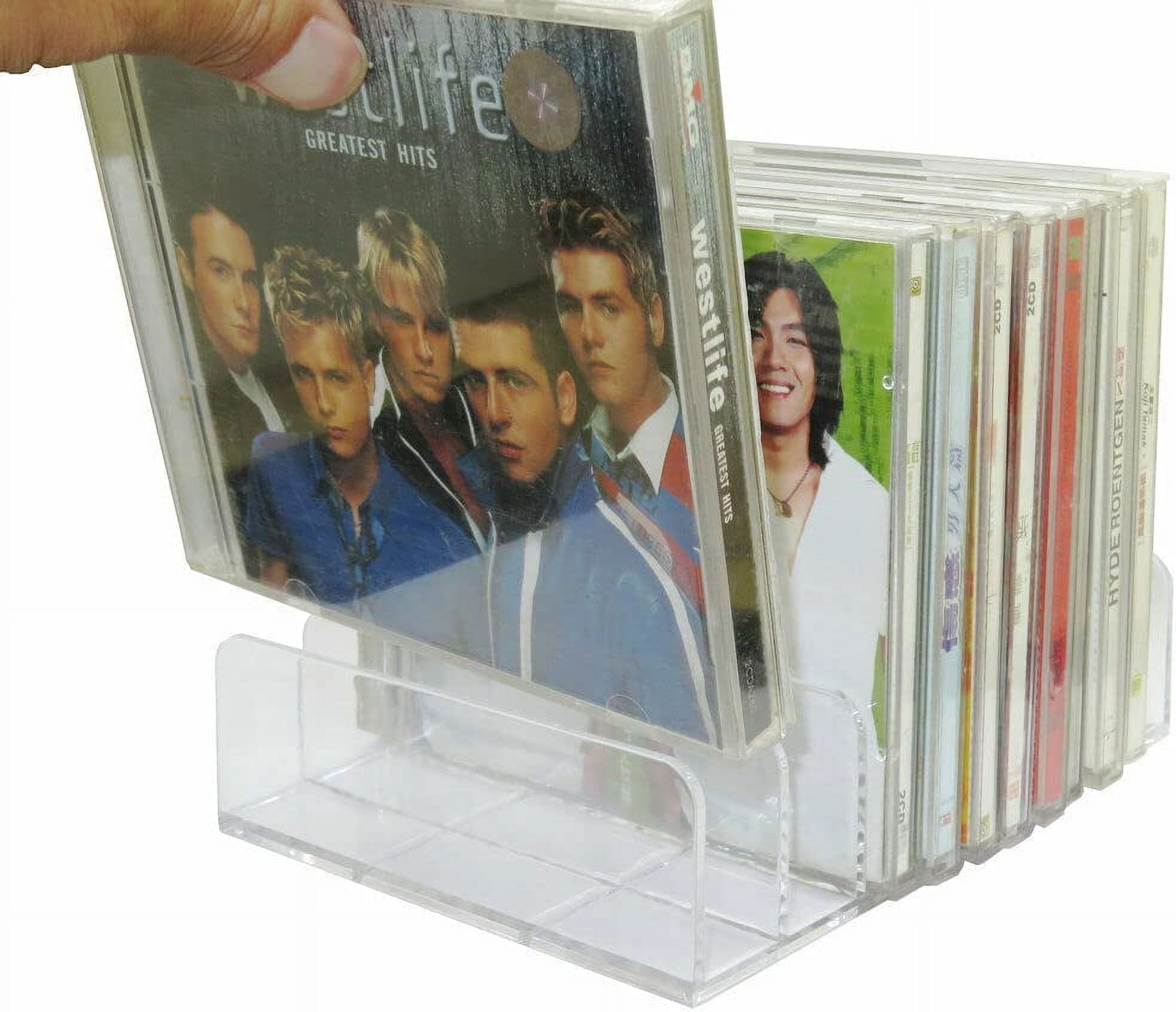 Storage Box - Clear Acrylic - Stackable DVD and CD Holder, CD Display ...