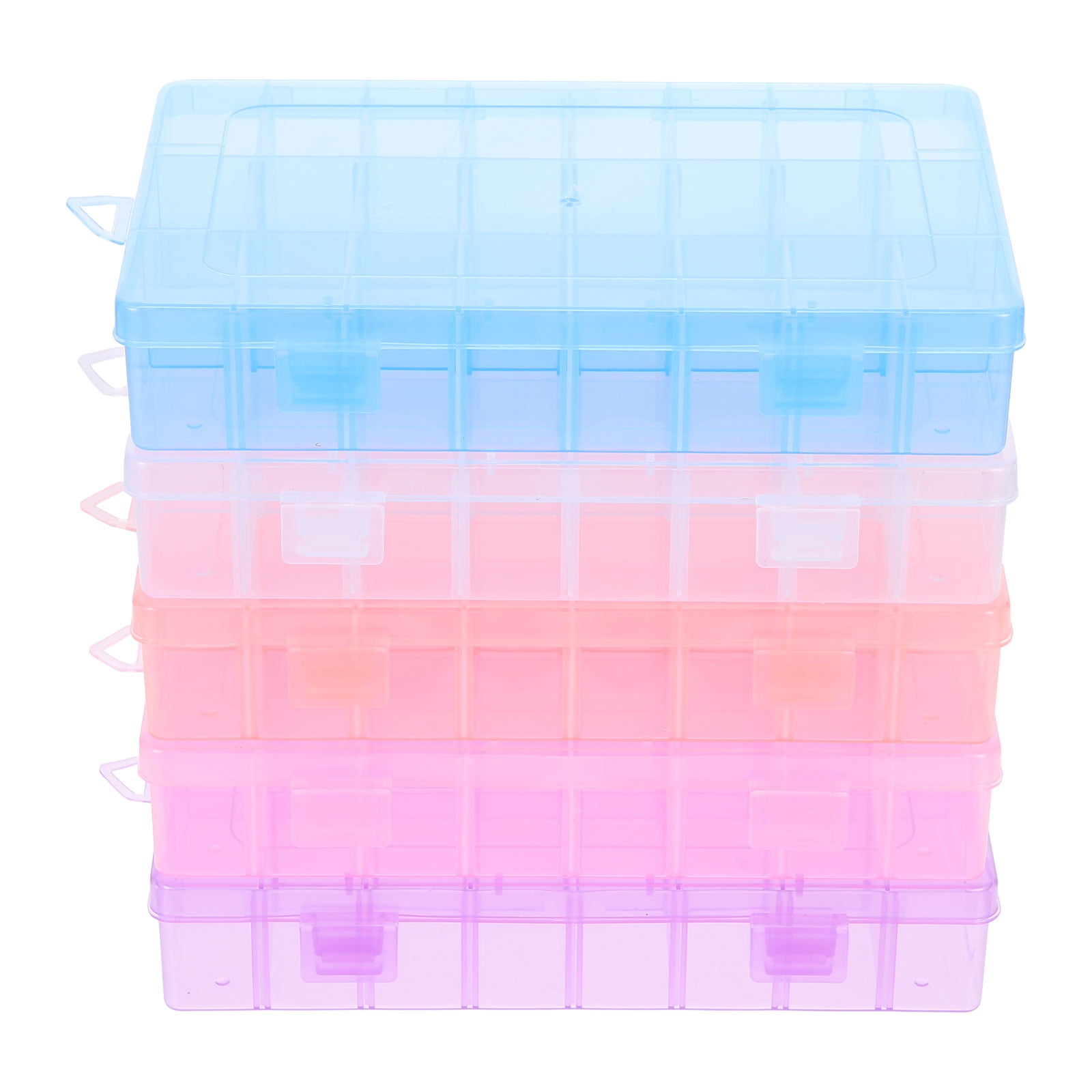 Storage Box Compartment Case Sundries Organizer Clear Beads Multi-grid ...