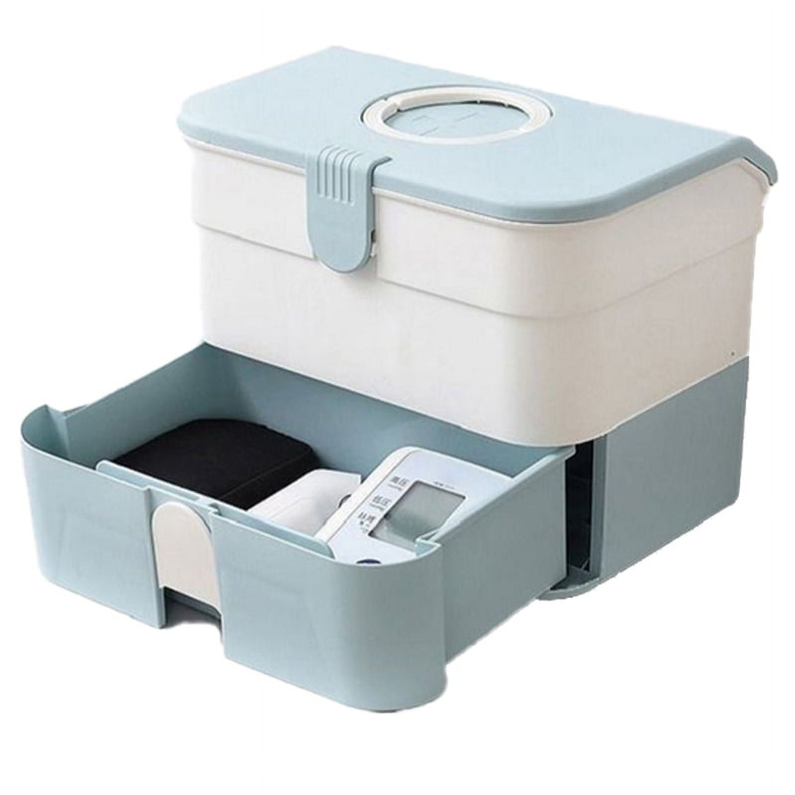 Storage Box Container Bin with Removable Tray Portable Handle Family ...