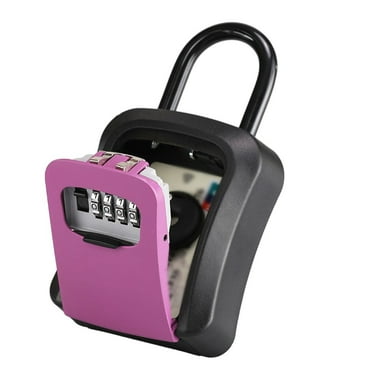 Iron Lock Waterproof Key Box - 4-Digit Combo, Removable Shackle ...