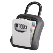 Key Storage Lock Box, Combination Lock Box, Wall Mounted Lock Box Black ...