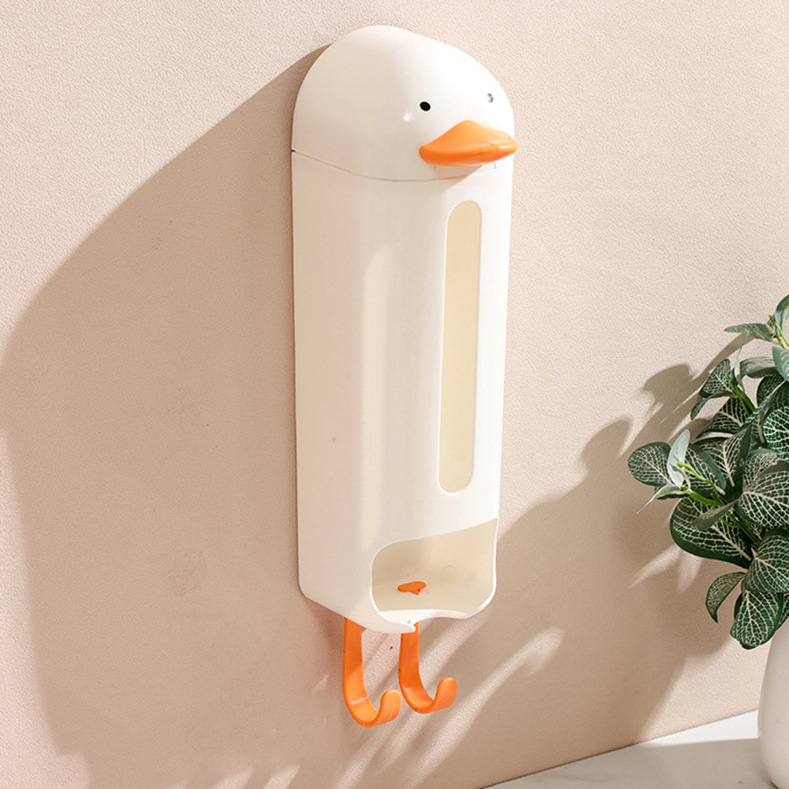 Storage Box Kitchen Waste Bin, Wall-Mounted Cling Film Organizer, Clear ...