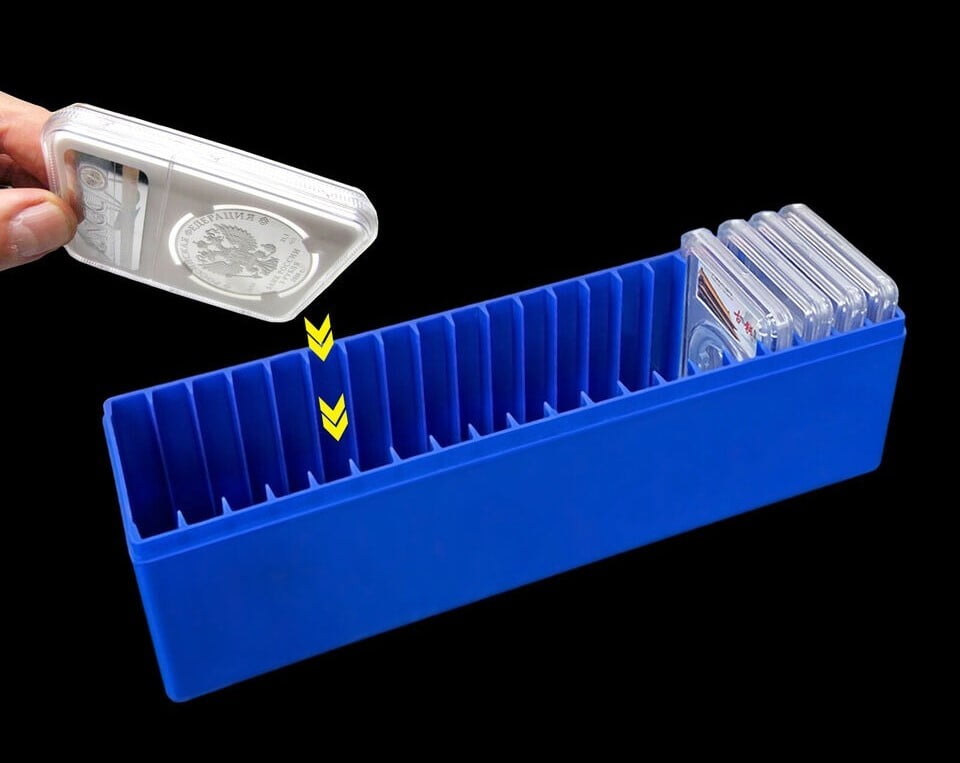Storage Box Plastic Collection Case for 20 Certified PCGS NGC Coin ...