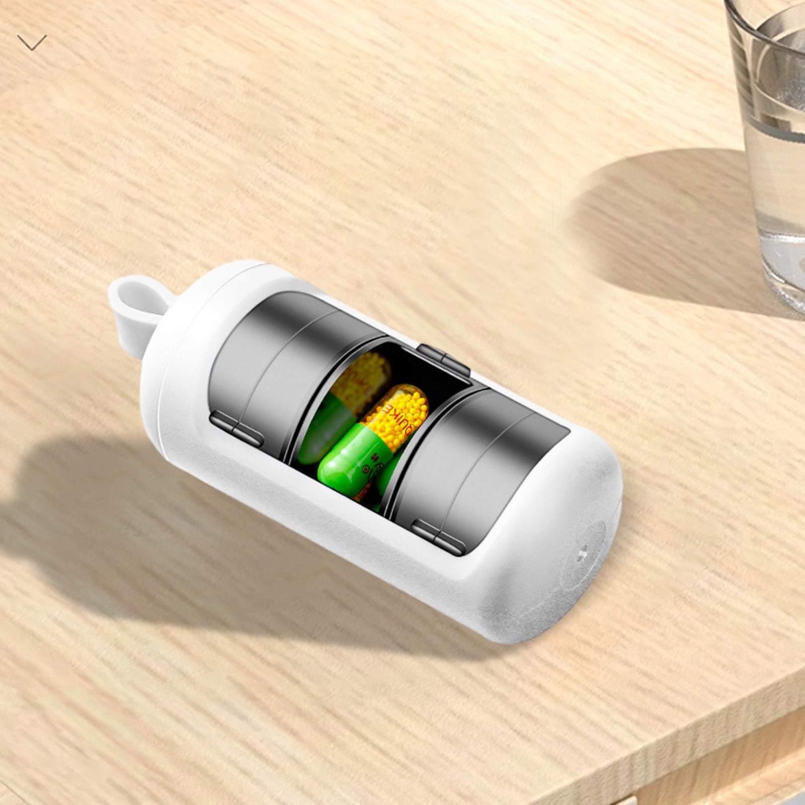 Storage Box Portable Box 3 Compartments Drug Storage Box Plastic Slide ...