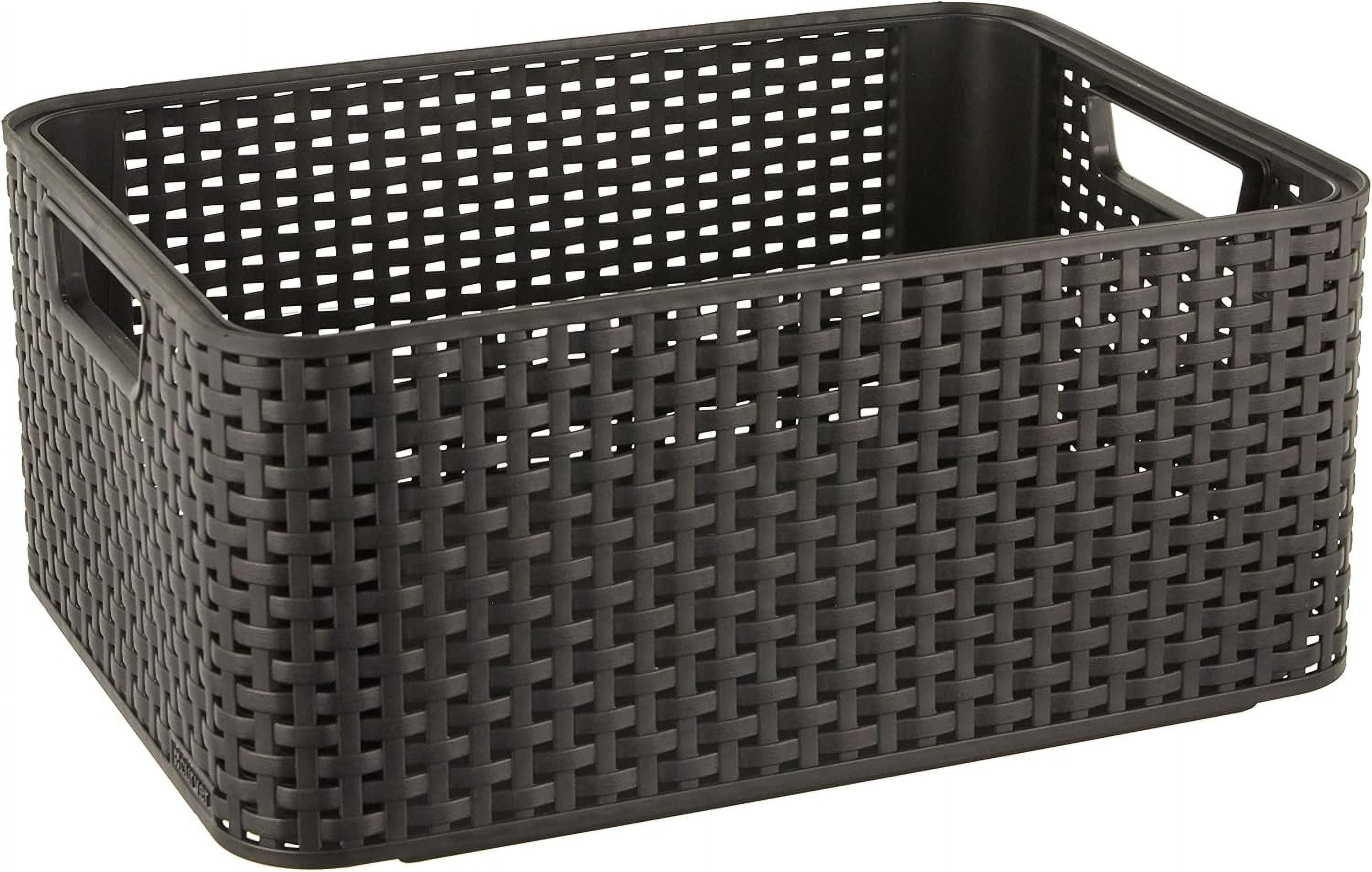 Storage Box Rattan-Look Size M with Second-Generation Lid Polypropylene ...