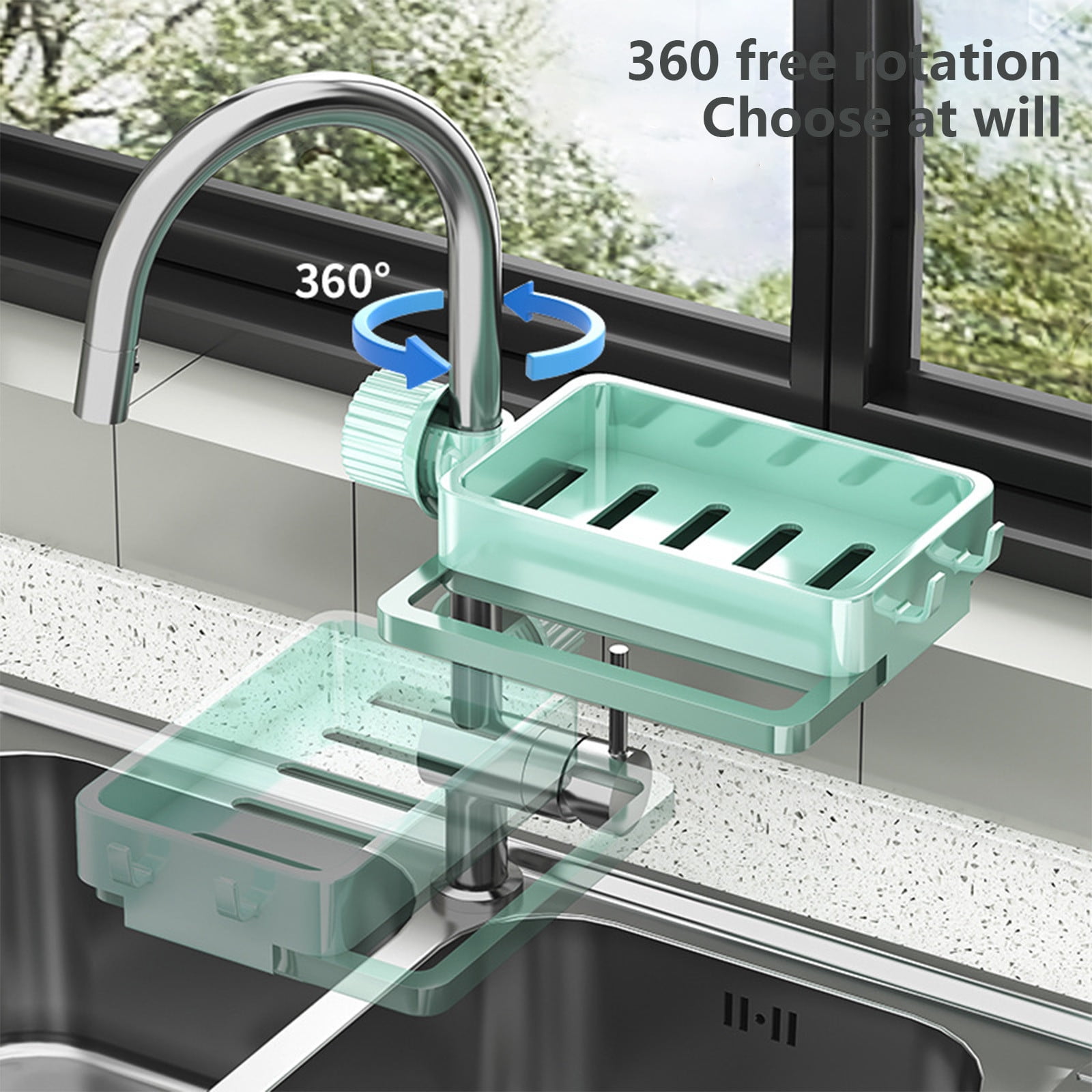 Storage Box Storage Containers Kitchen Sink Organizer, Sponge Soap ...