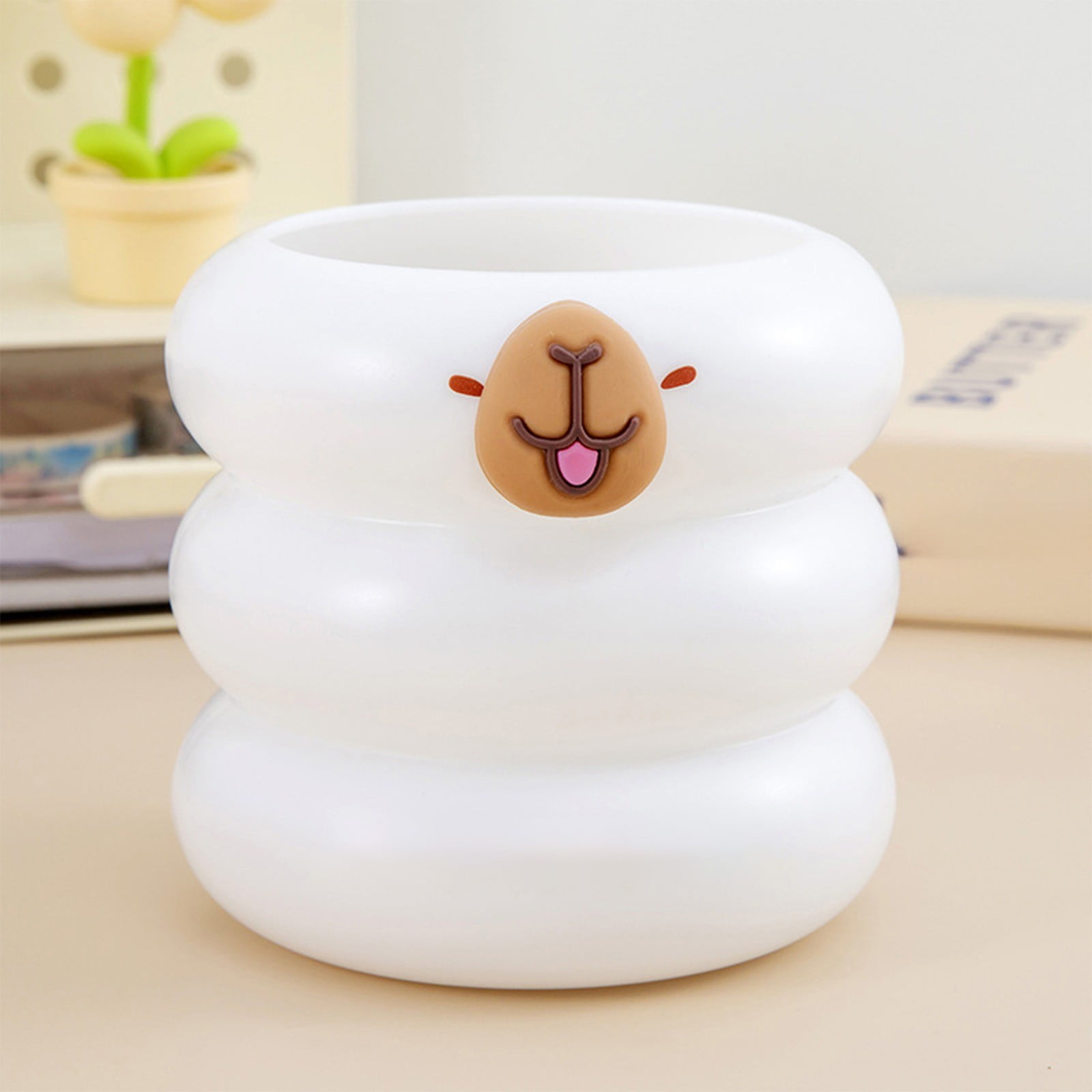 Storage Box Storage Containers Stackable Pen Holder, Cute Round Desktop ...
