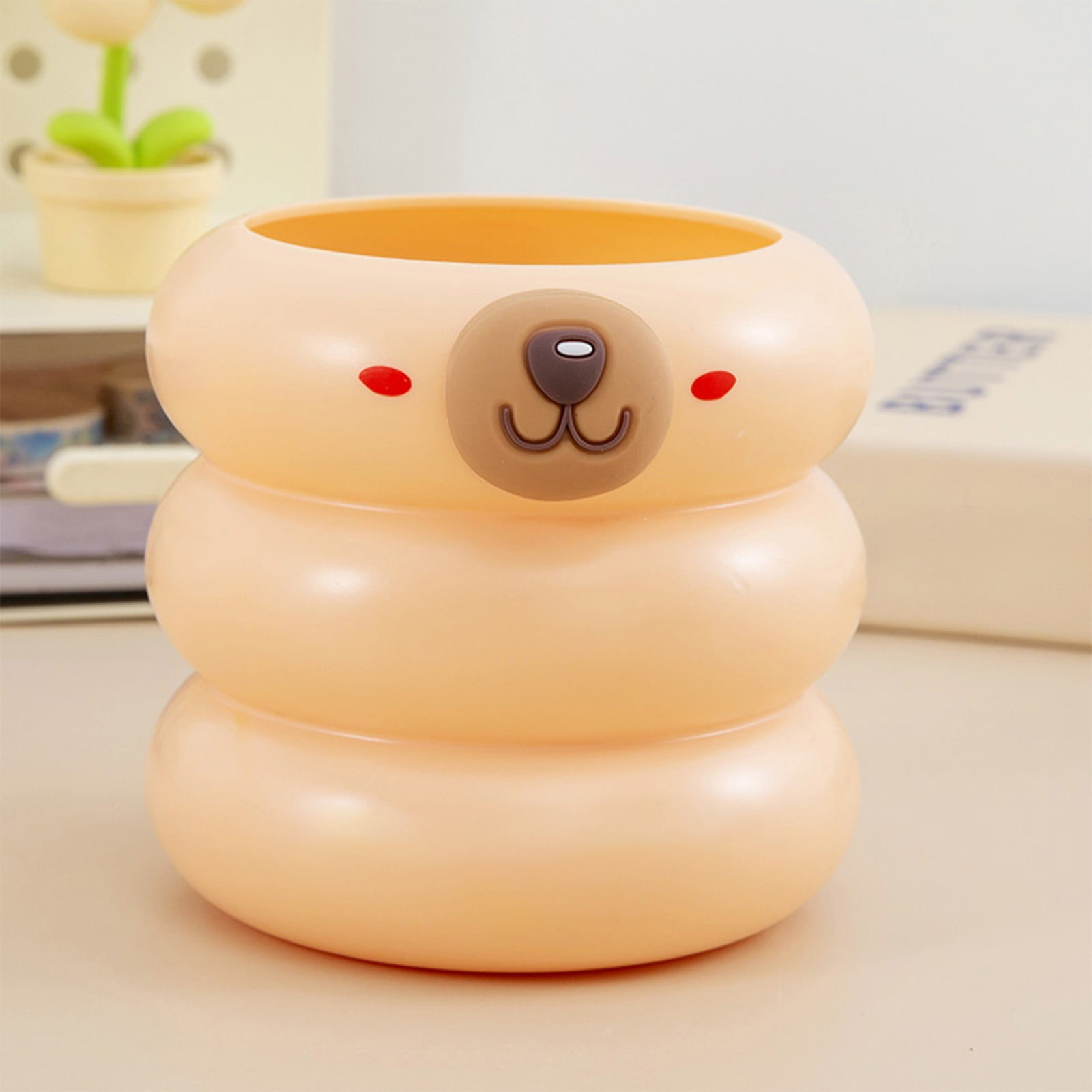 Storage Box Storage Containers Stackable Pen Holder, Cute Round Desktop ...