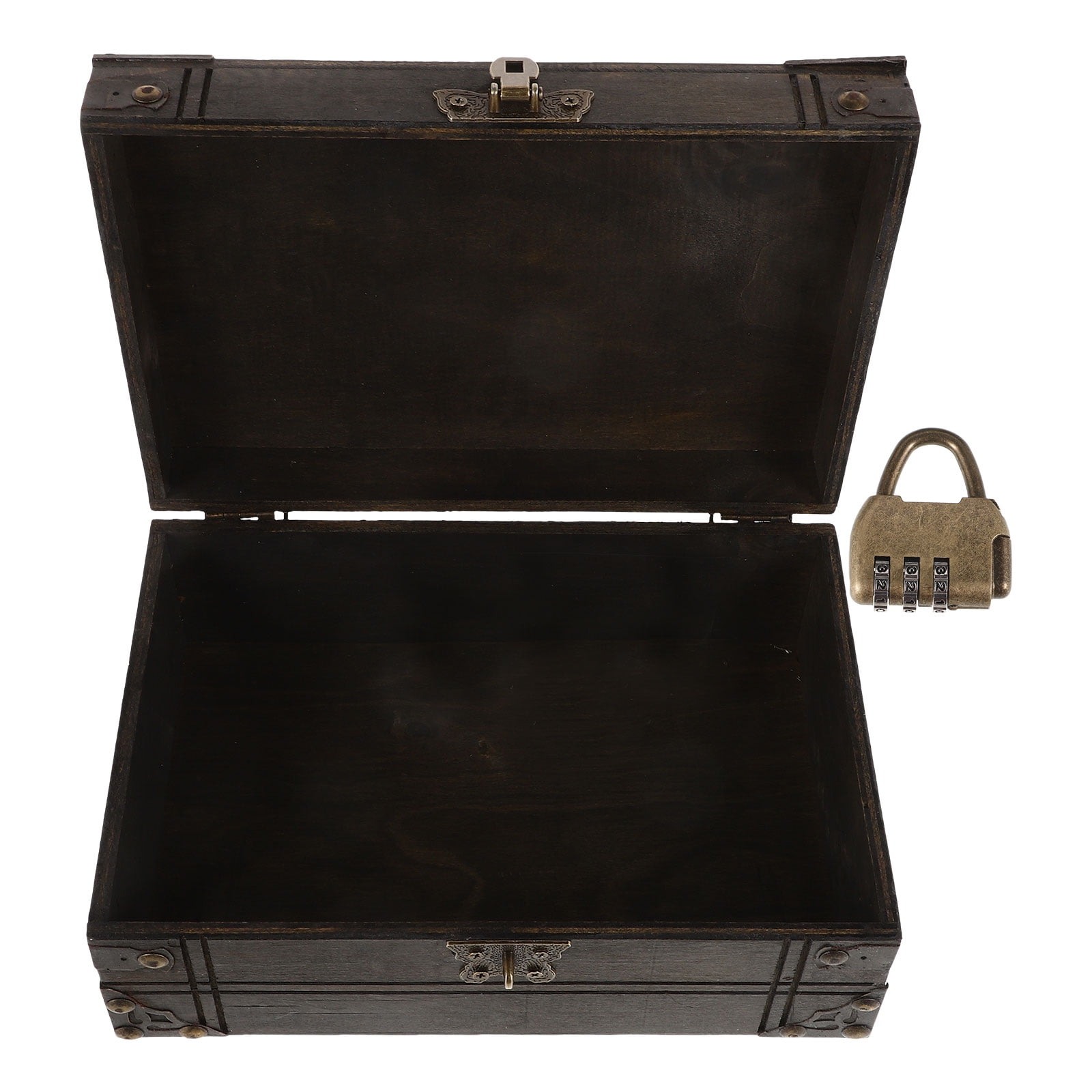 Storage Box Treasure Bins Trunk Boxes Chest Child Dark Brown - Walmart.com